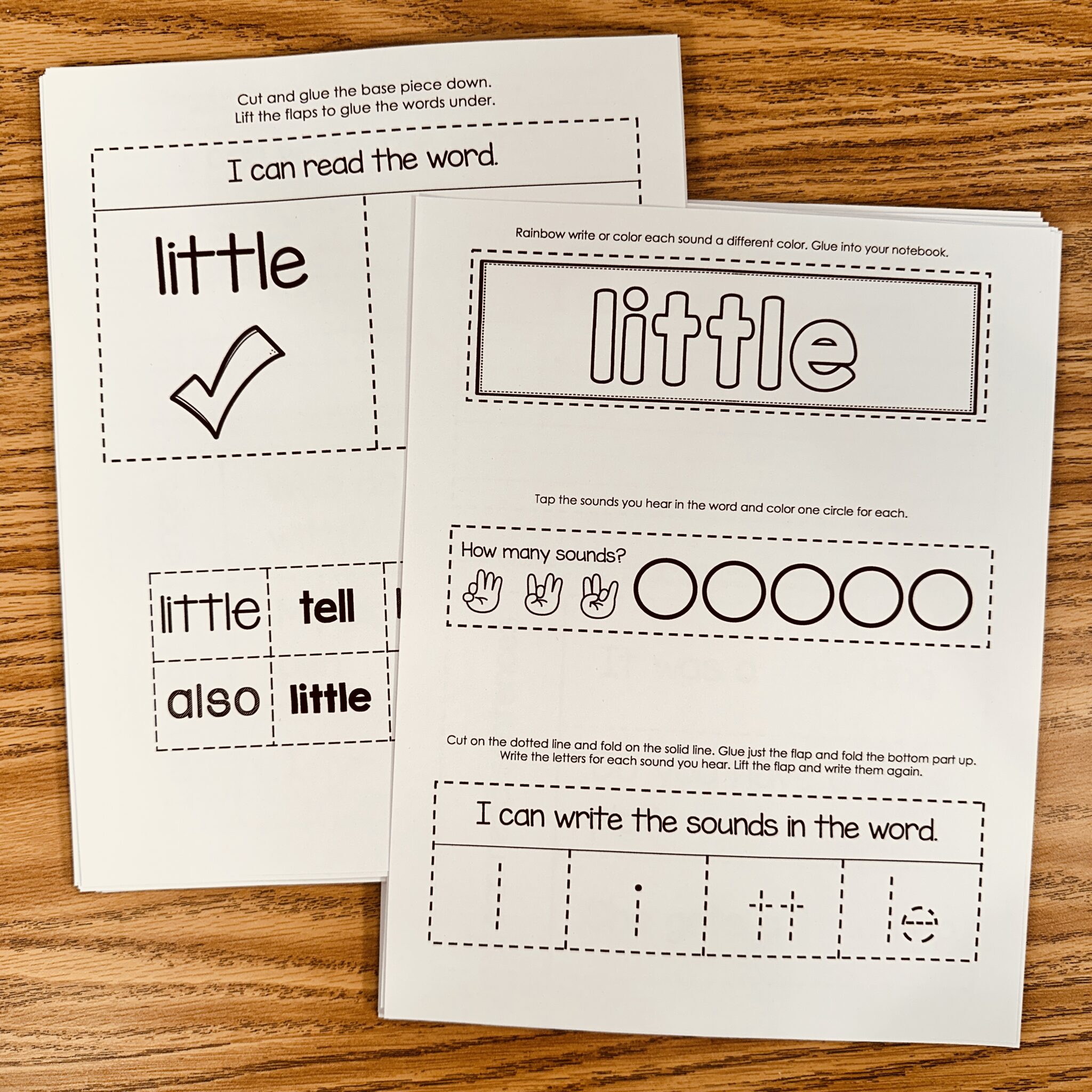 Little Sight Word Interactive Notebook - Fry, Dolch PrePrimer - Simply ...