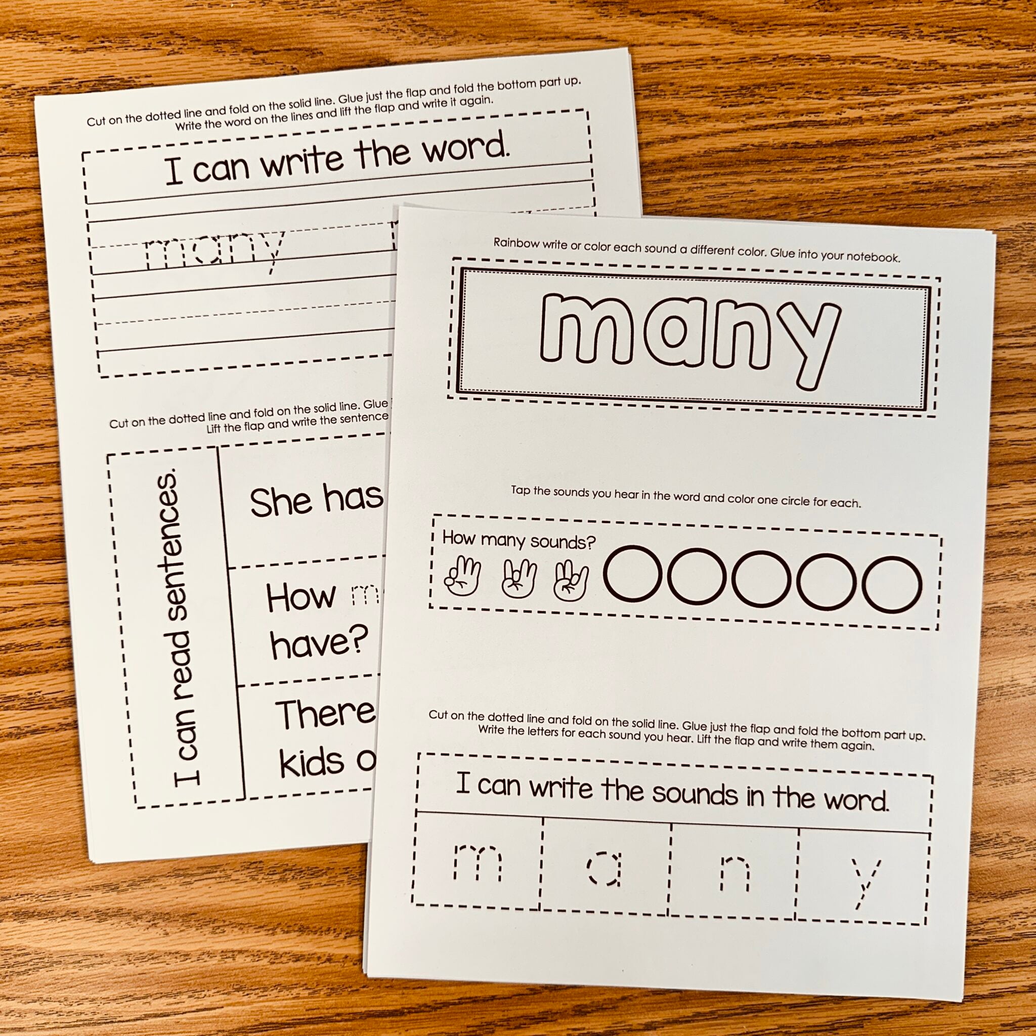Many Sight Word Interactive Notebook - Fry, Dolch - Simply Kinder ...