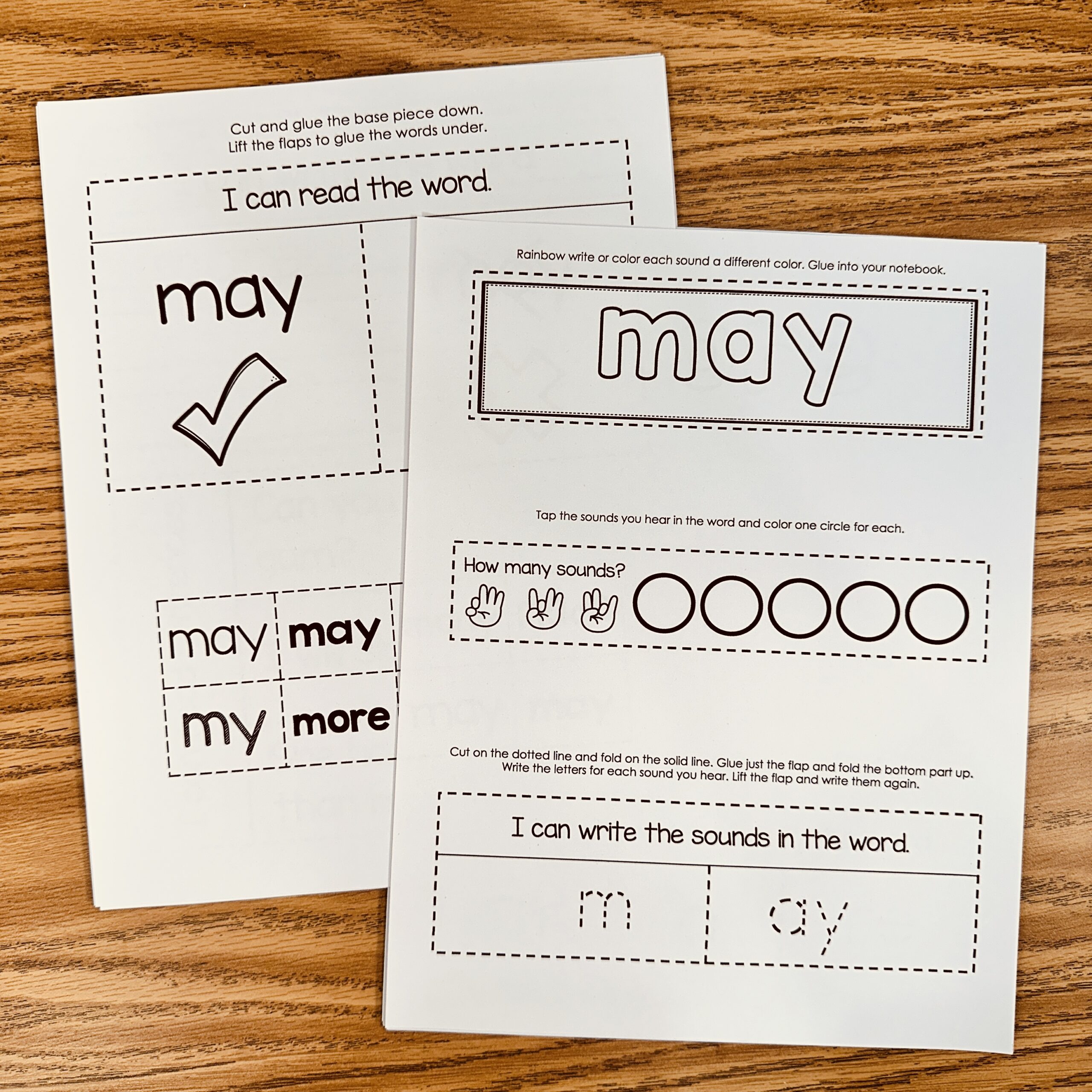 May Sight Word Interactive Notebook - Fry, Dolch - Simply Kinder ...