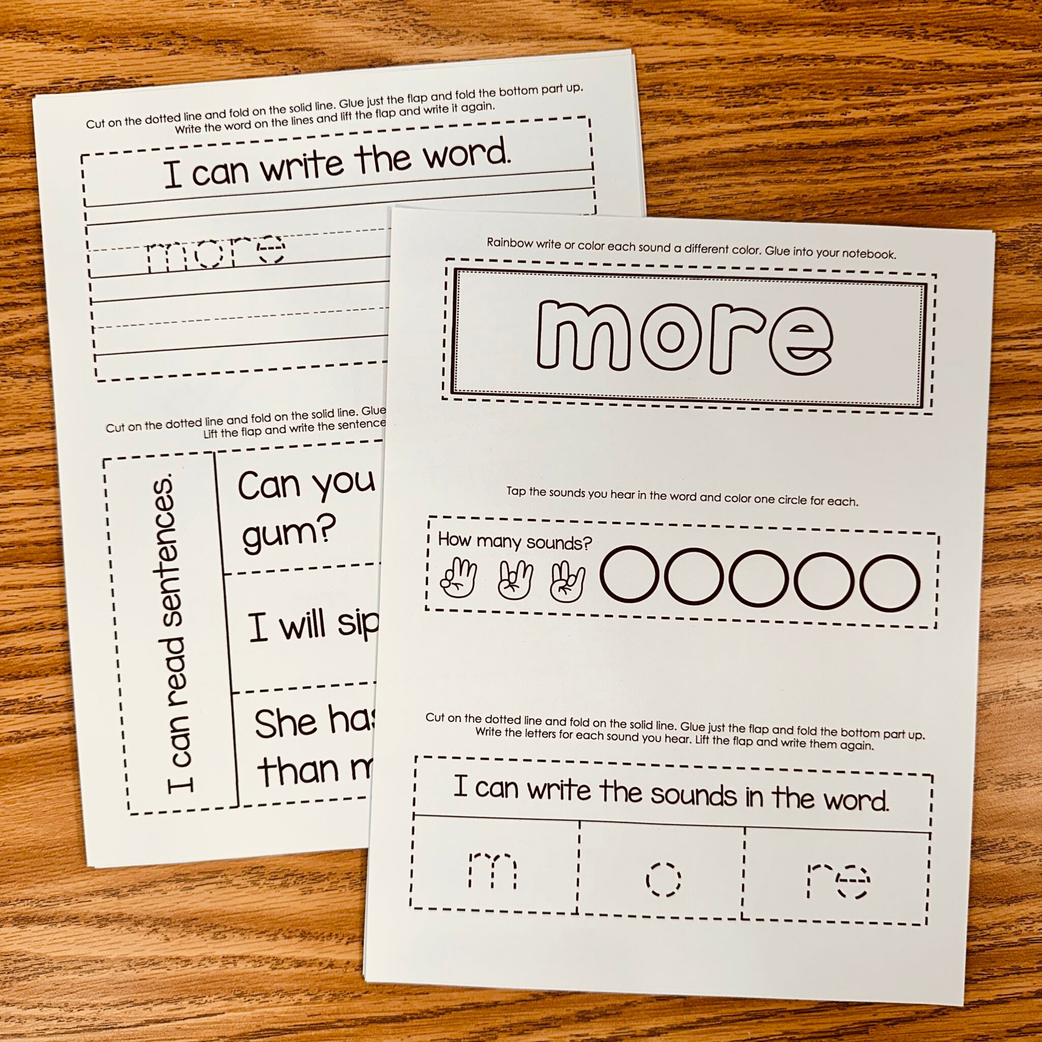 More Sight Word Interactive Notebook - Fry - Simply Kinder Plus