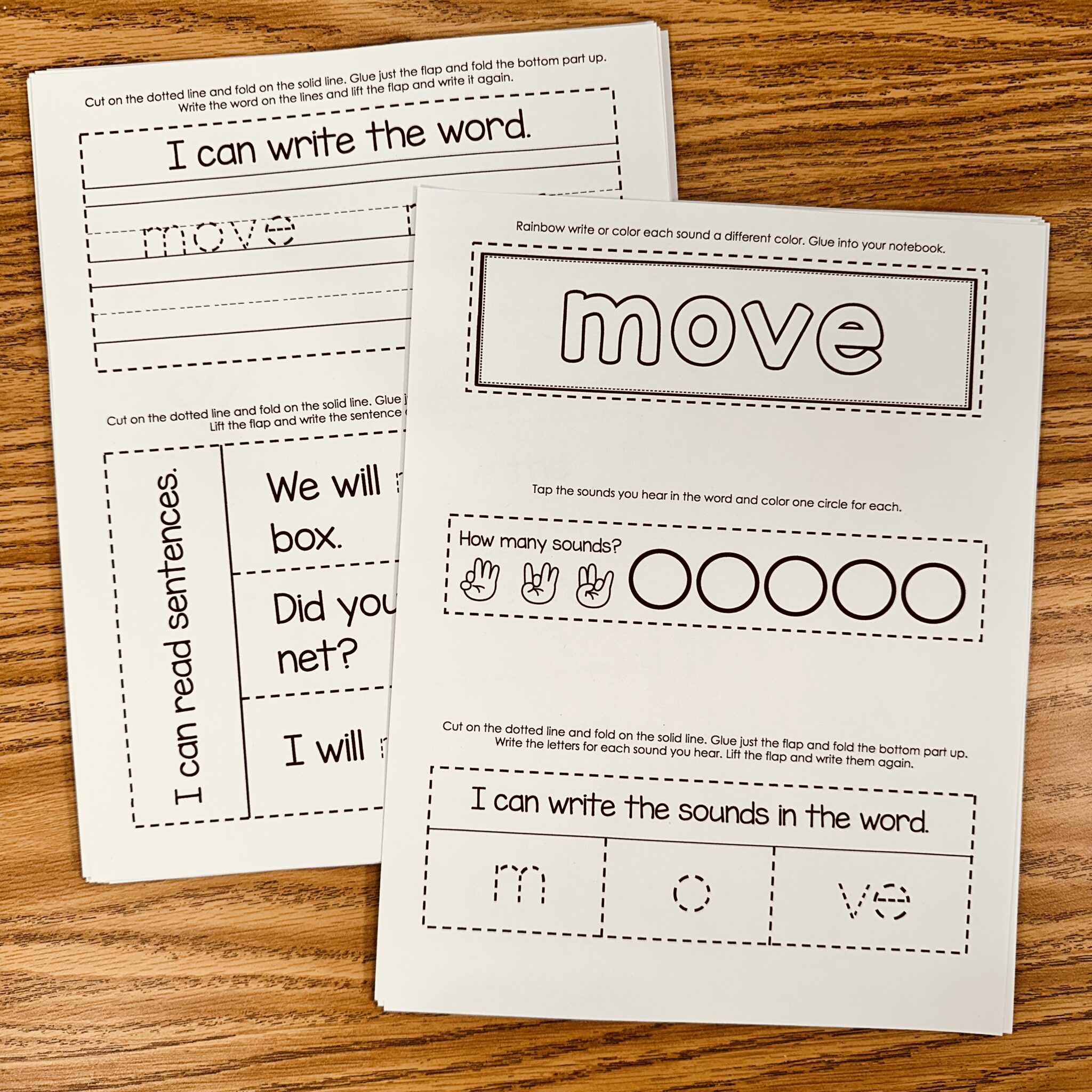 Move Sight Word Interactive Notebook - Fry - Simply Kinder + Printable ...