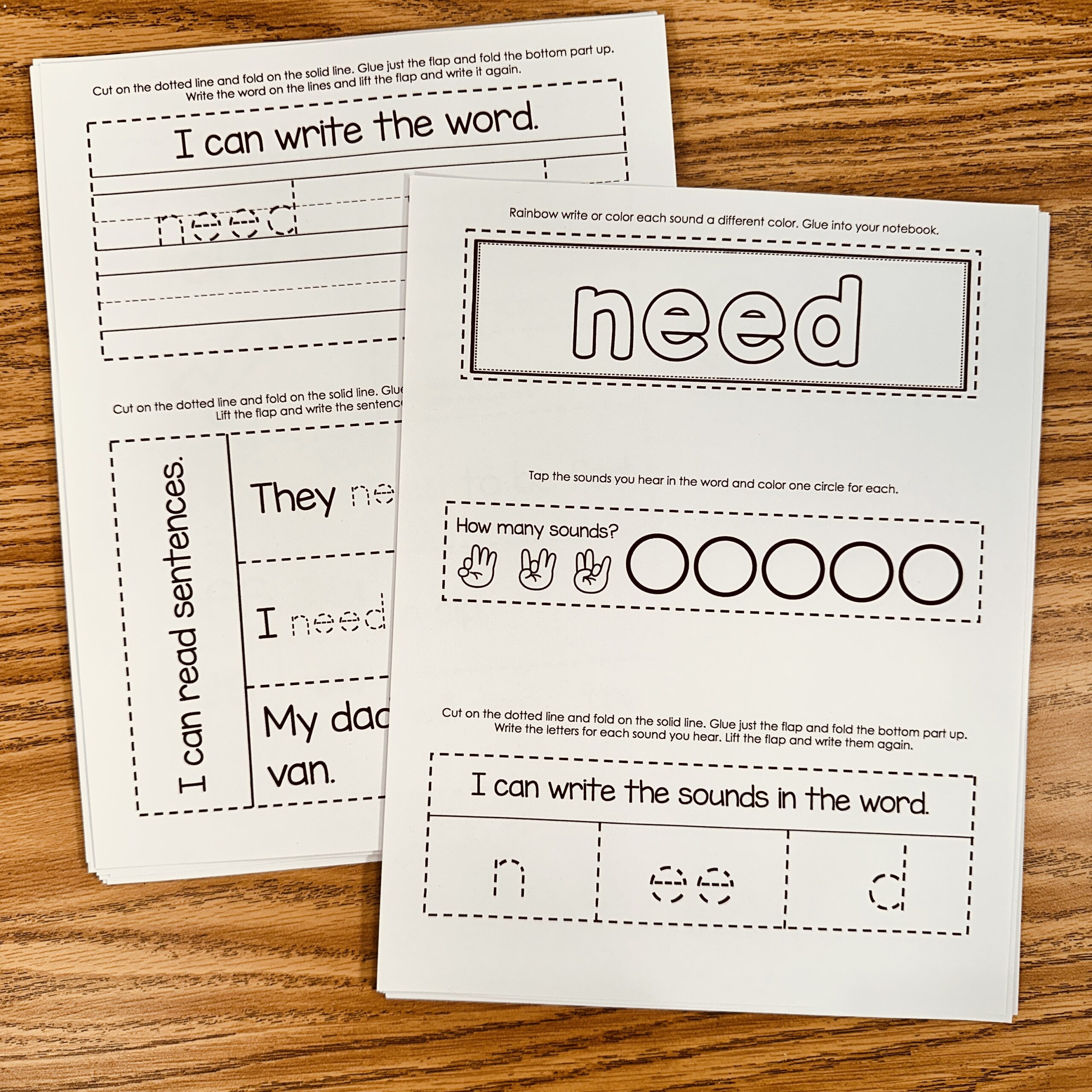 Need Sight Word Interactive Notebook - Fry - Simply Kinder + Printable ...