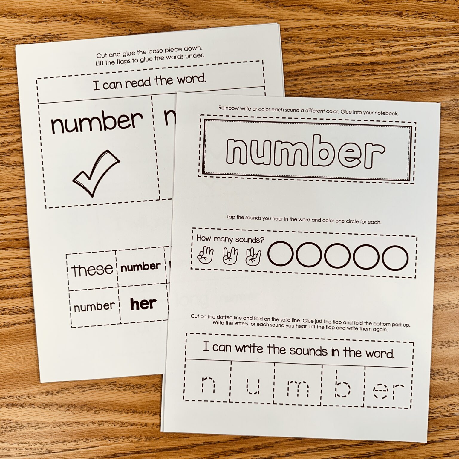 Number Sight Word Interactive Notebook - Fry - Simply Kinder Plus
