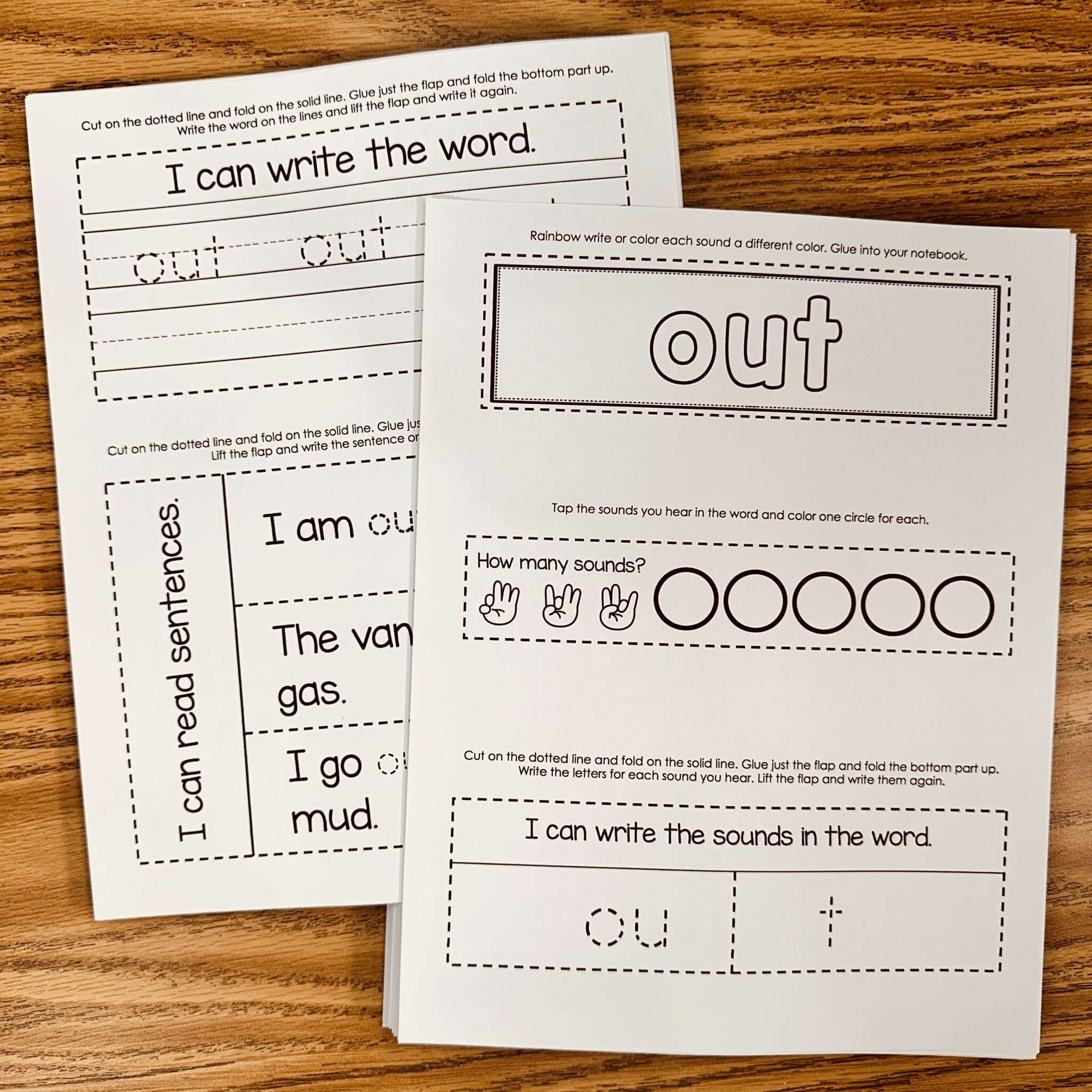 Out Sight Word Interactive Notebook - Fry, Dolch Primer - Simply Kinder ...