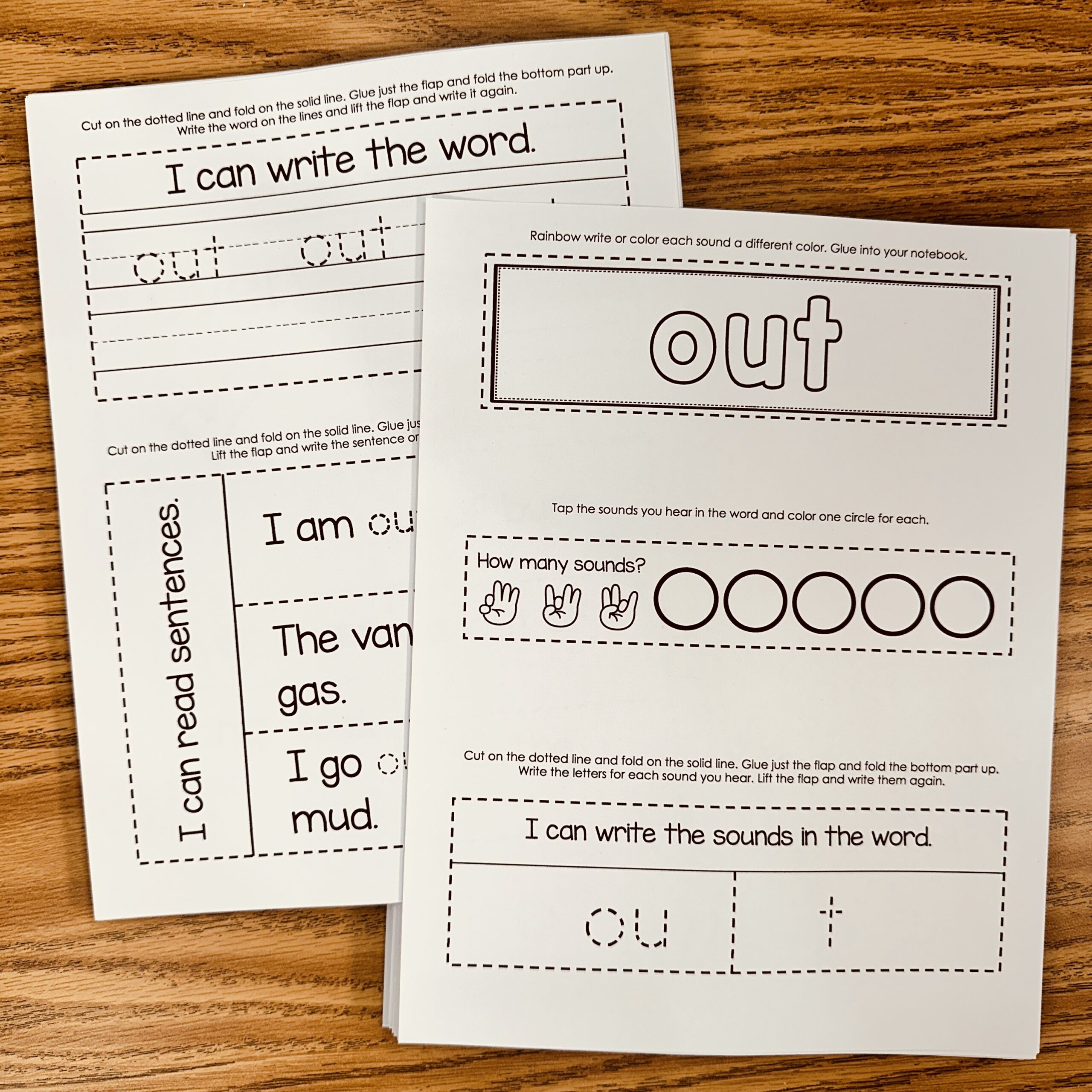Out Sight Word Interactive Notebook - Fry, Dolch Primer - Simply Kinder ...