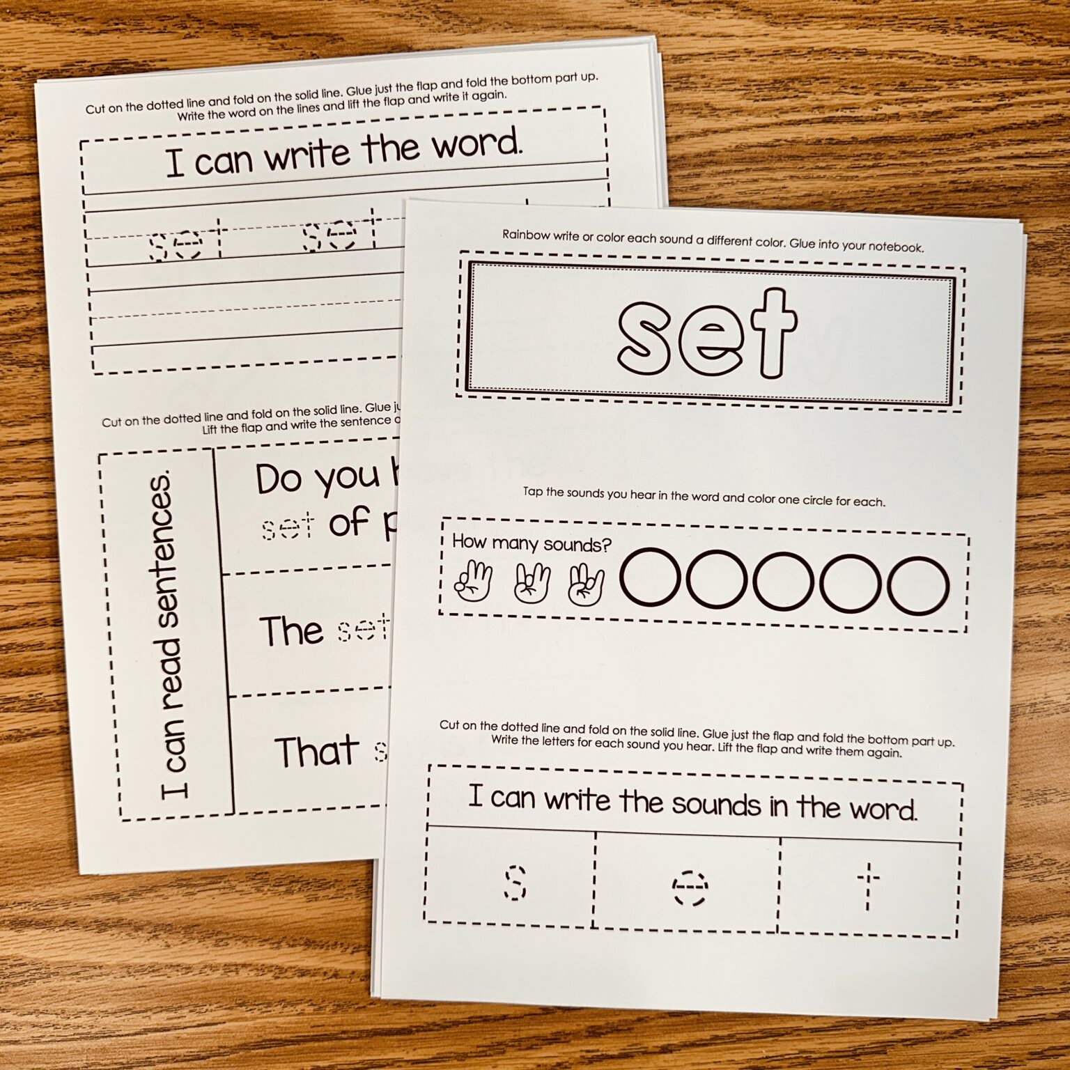 Set Sight Word Interactive Notebook - Fry - Simply Kinder + Printable ...