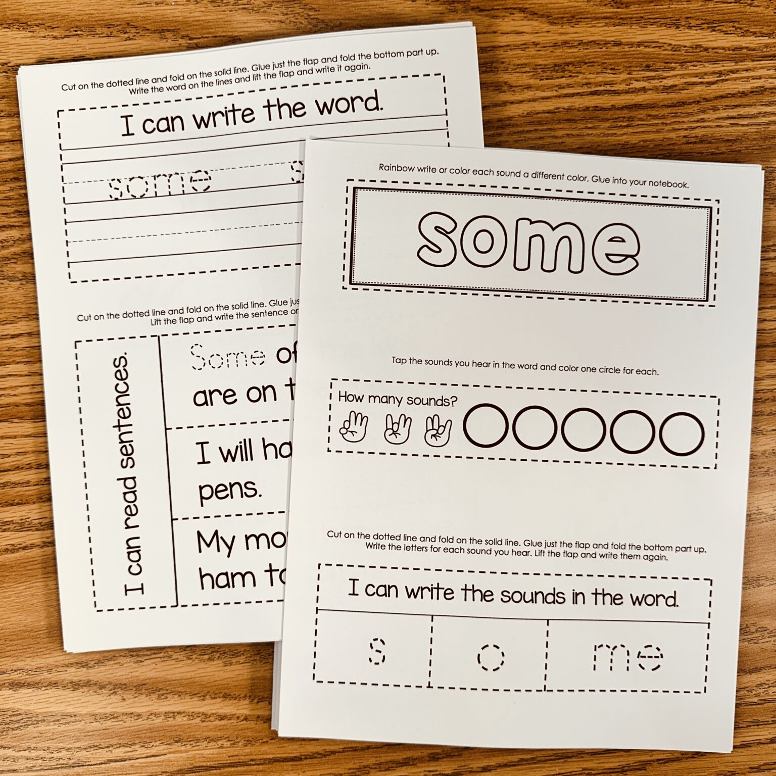Some Sight Word Interactive Notebook - Fry, Dolch - Simply Kinder ...