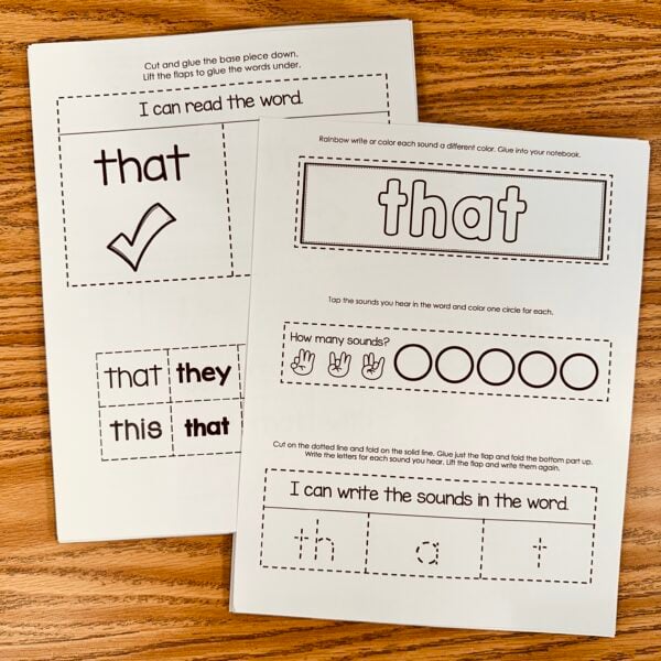 That Sight Word Interactive Notebooks - Fry, Dolch Primer - Simply ...