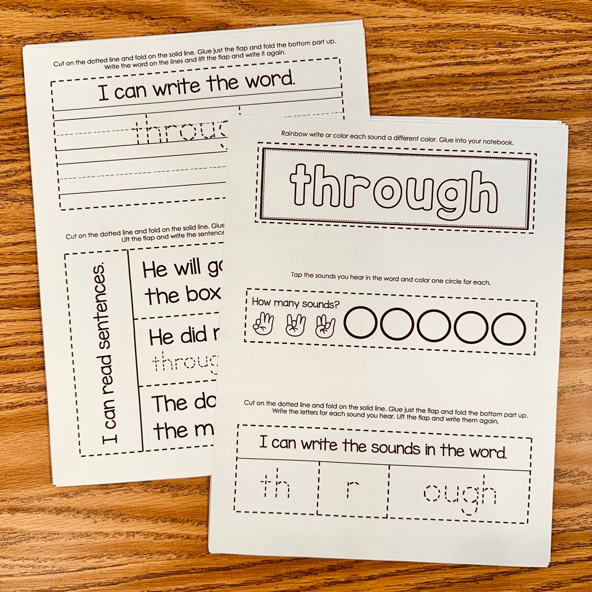 Through Sight Word Interactive Notebook - Fry - Simply Kinder ...