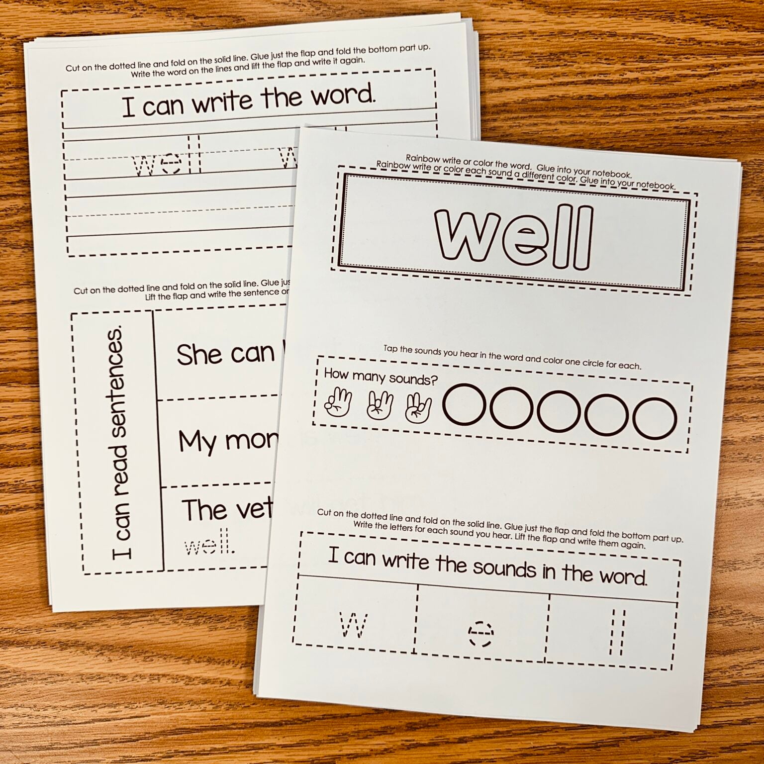 Well Sight Word Interactive Notebook - Fry, Dolch Primer - Simply ...