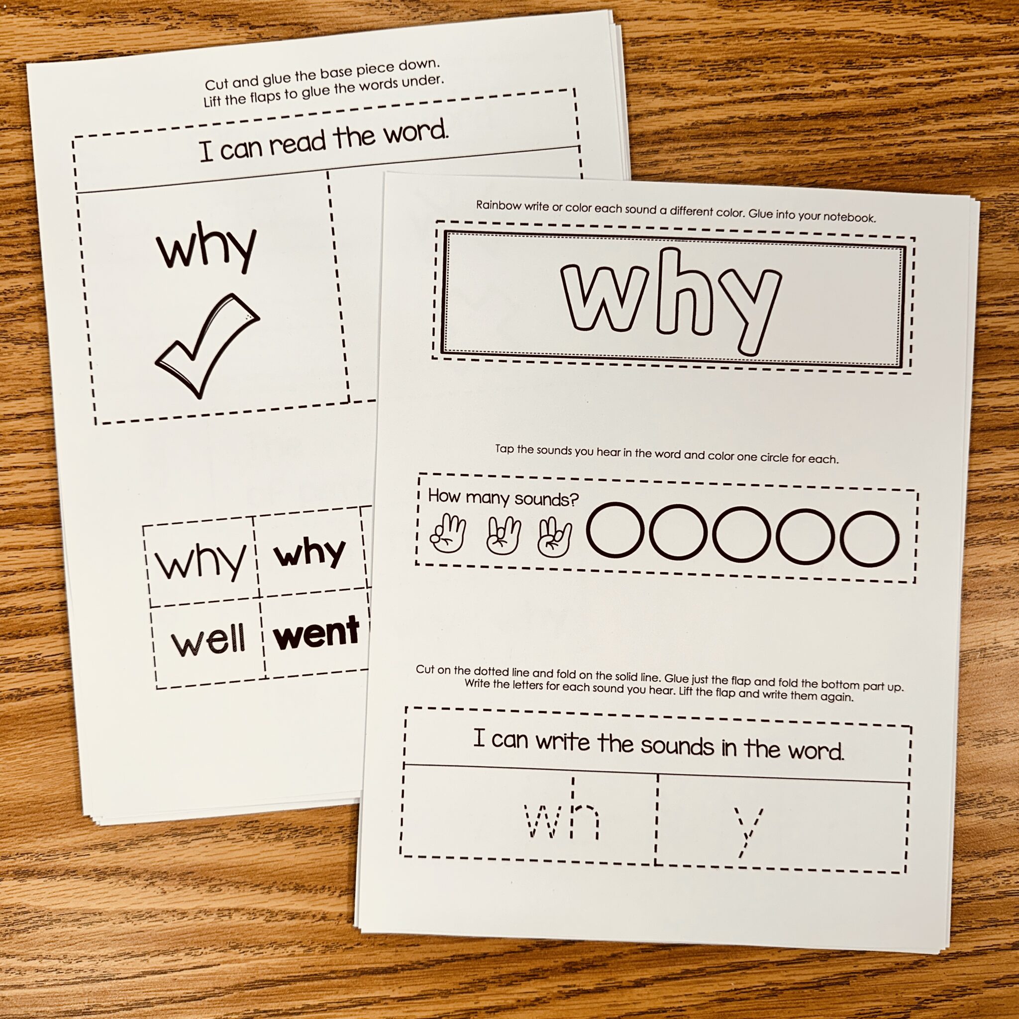 Why Sight Word Interactive Notebook - Fry - Simply Kinder + Printable ...
