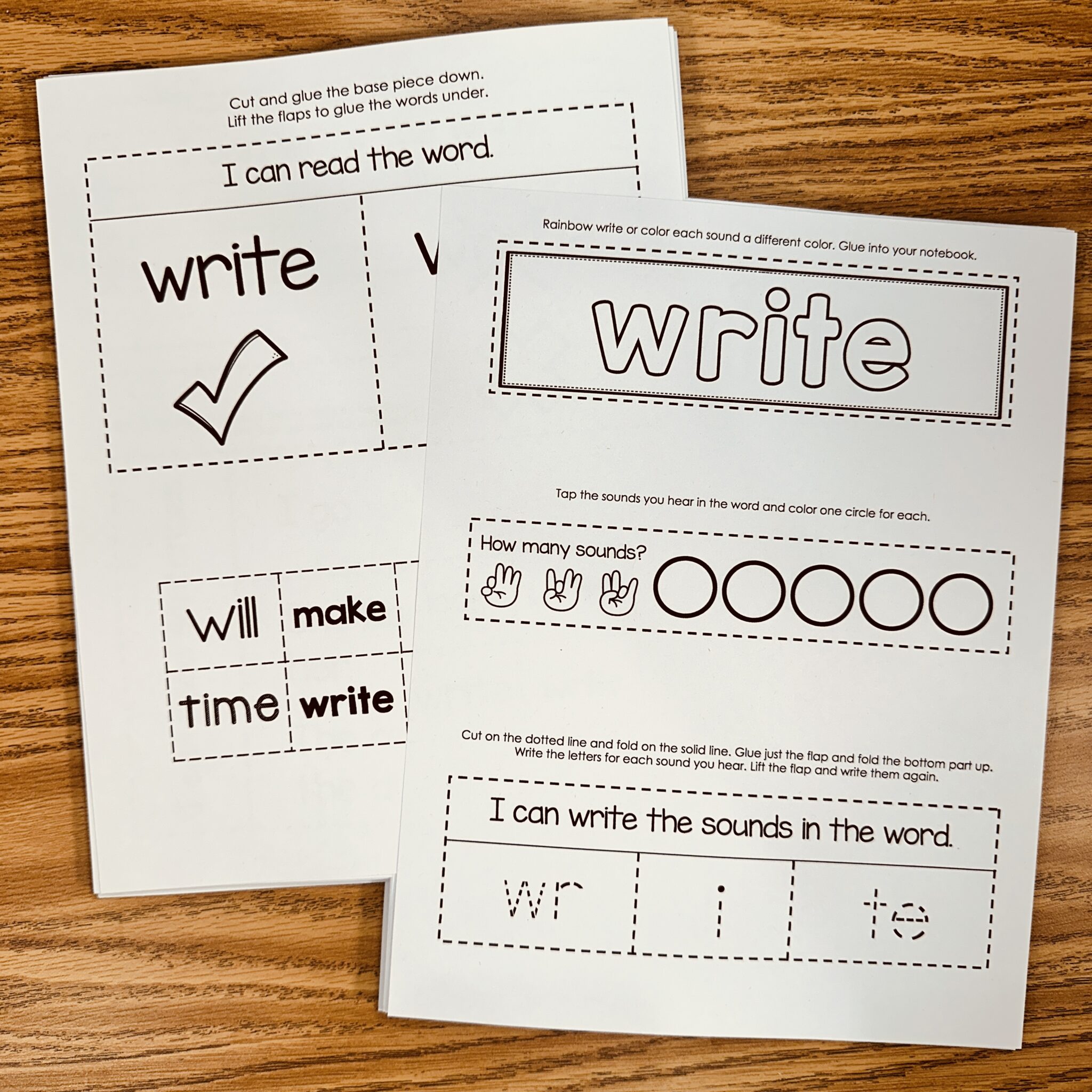 Write Sight Word Interactive Notebook - Fry, Dolch - Simply Kinder ...
