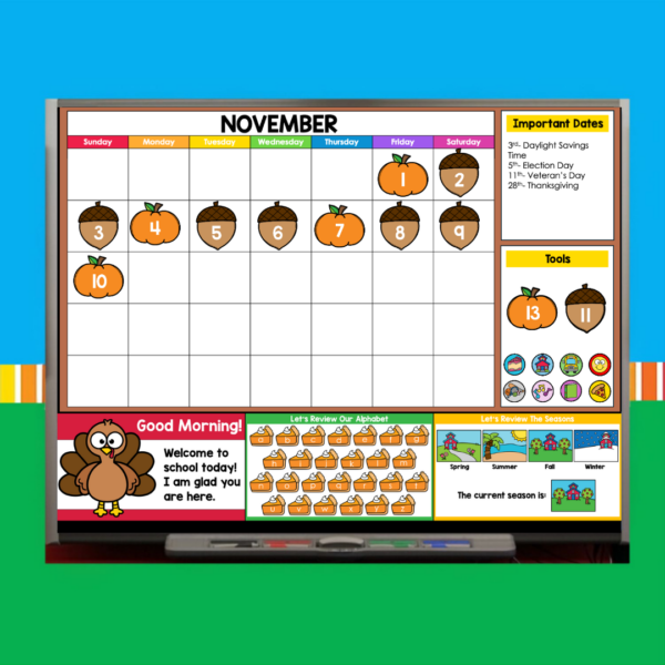 November Morning Meeting Slides - Simply Kinder Plus