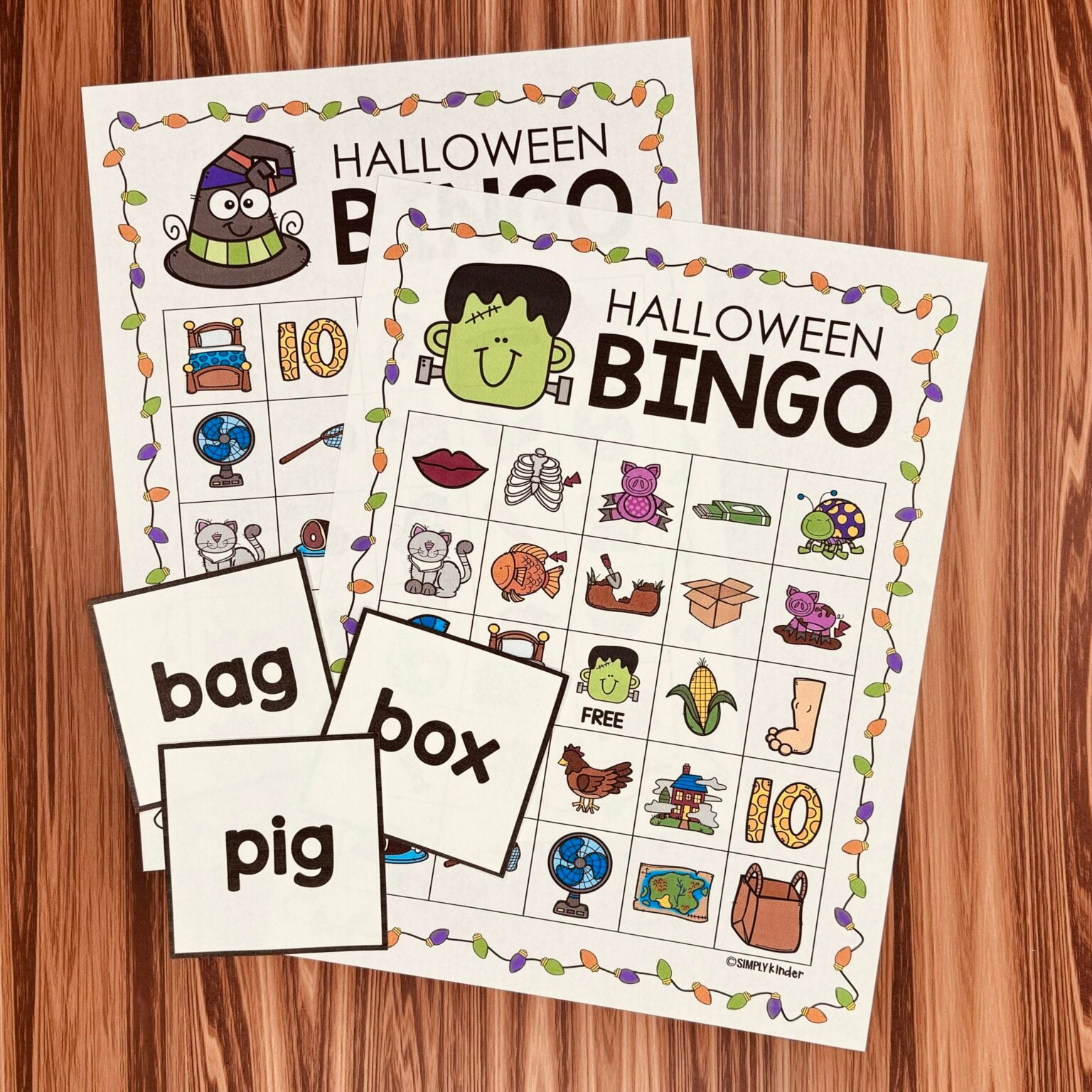 Halloween CVC Phonics BINGO - Simply Kinder + Printable Membership