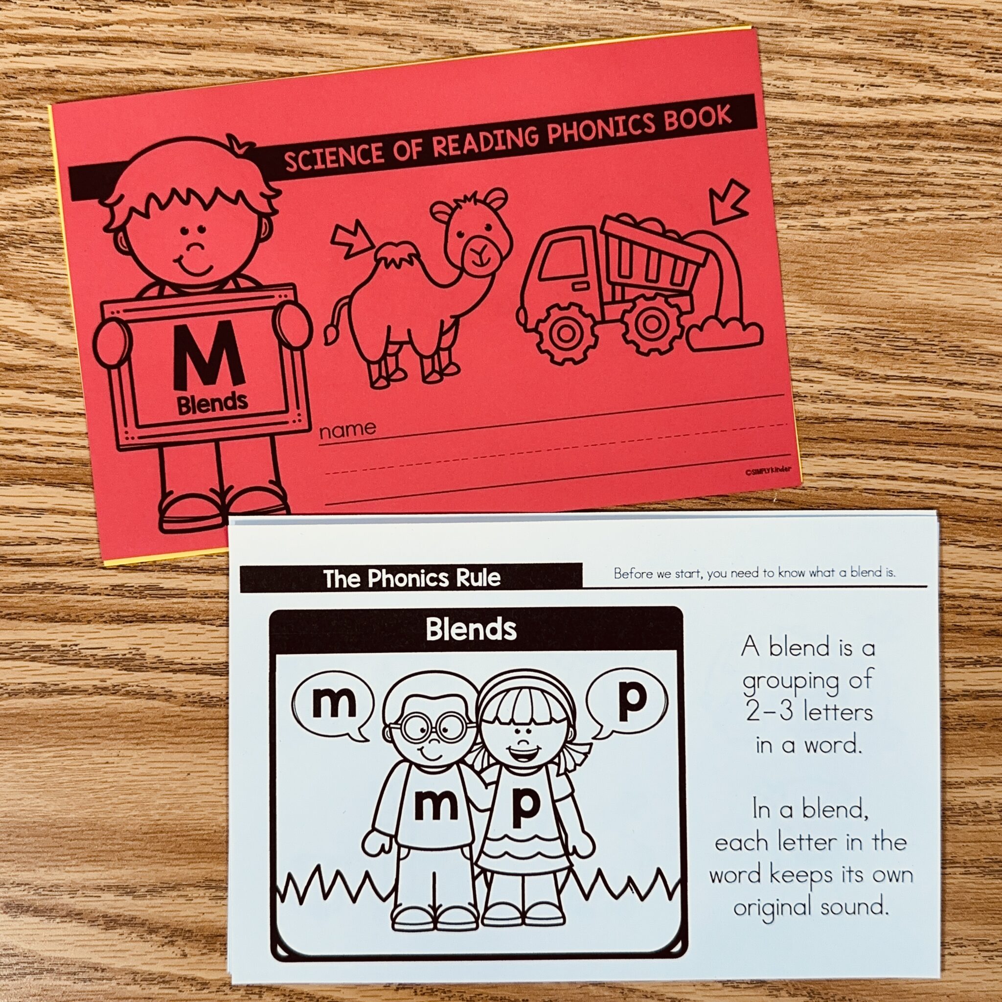 M Blends Decoding Book - Simply Kinder + Printable Membership