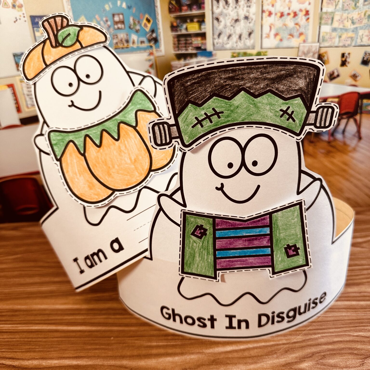 Ghost in Disguise Craft Hats - Simply Kinder + Printable Membership