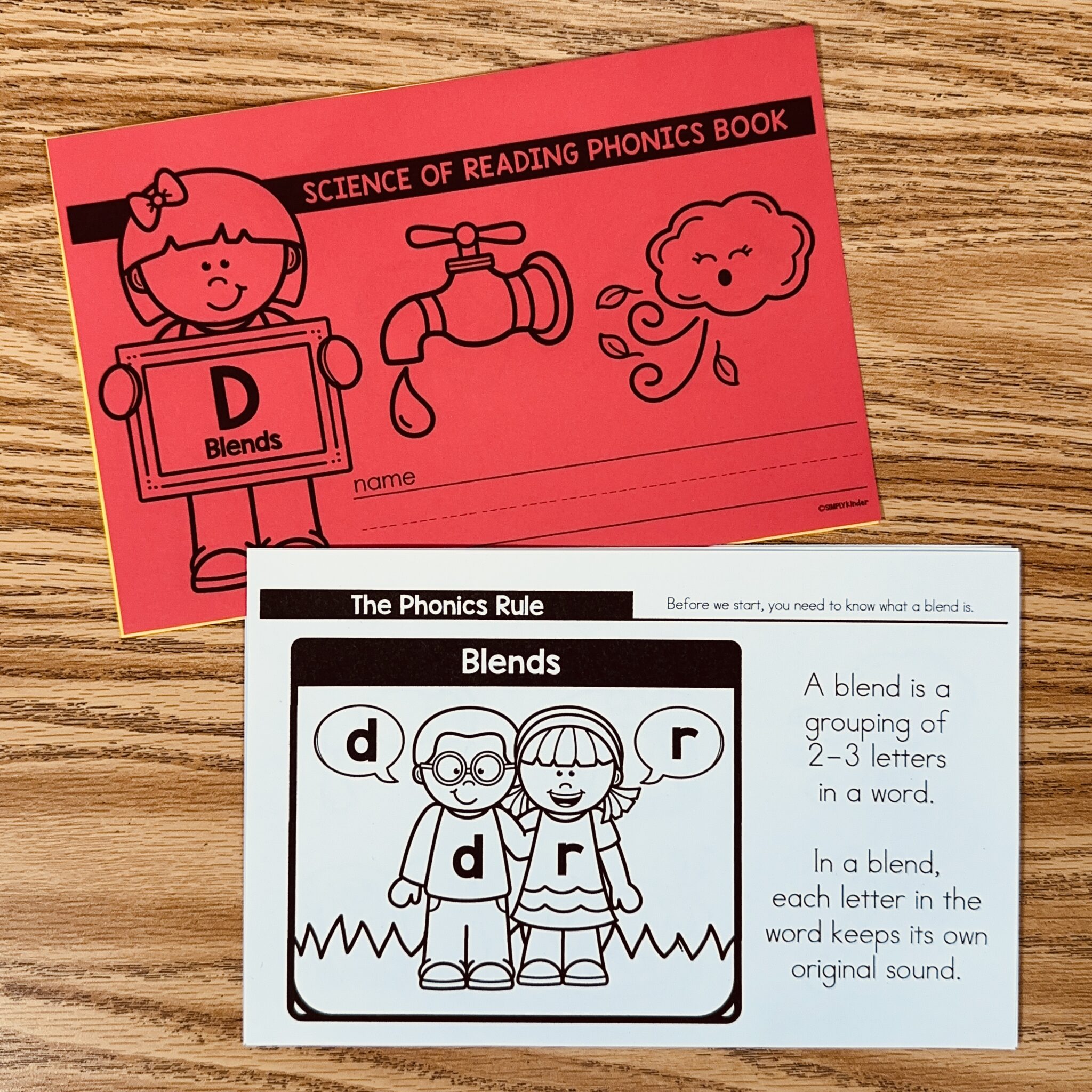 D Blends Decoding Book - Simply Kinder + Printable Membership