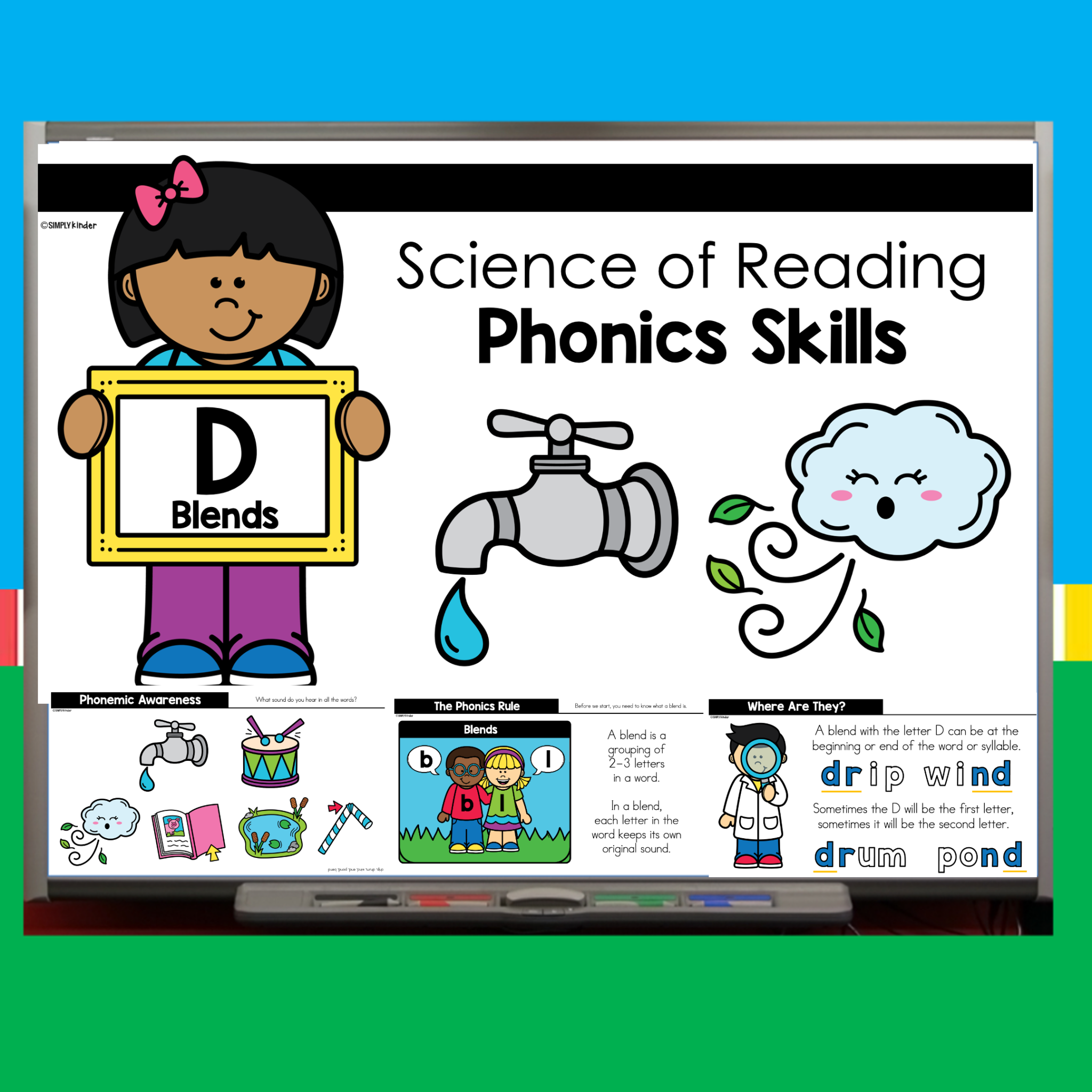 D Blends Decoding Teaching Slides - Simply Kinder + Printable Membership