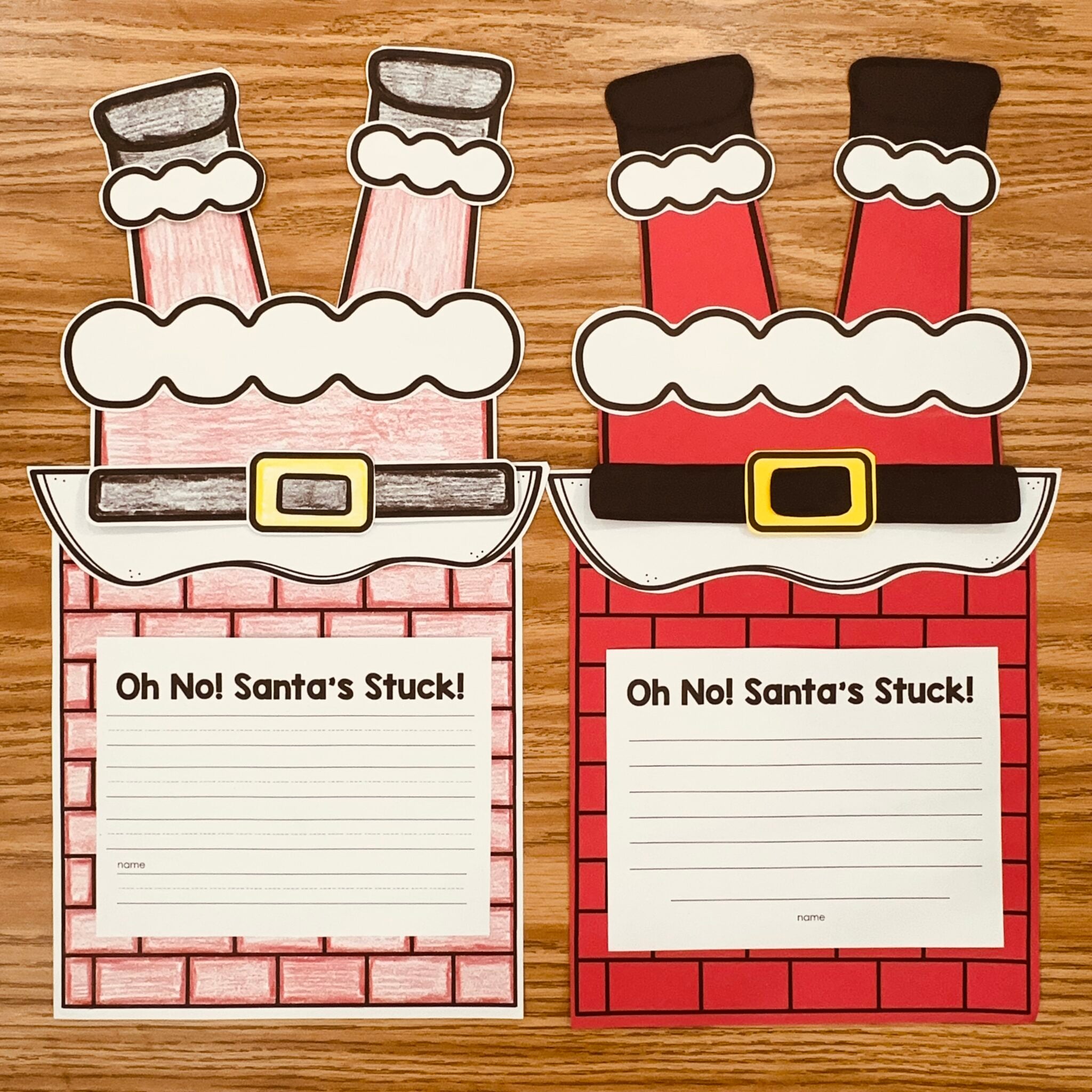 Santa Stuck Craft Christmas Project - Simply Kinder + Printable Membership