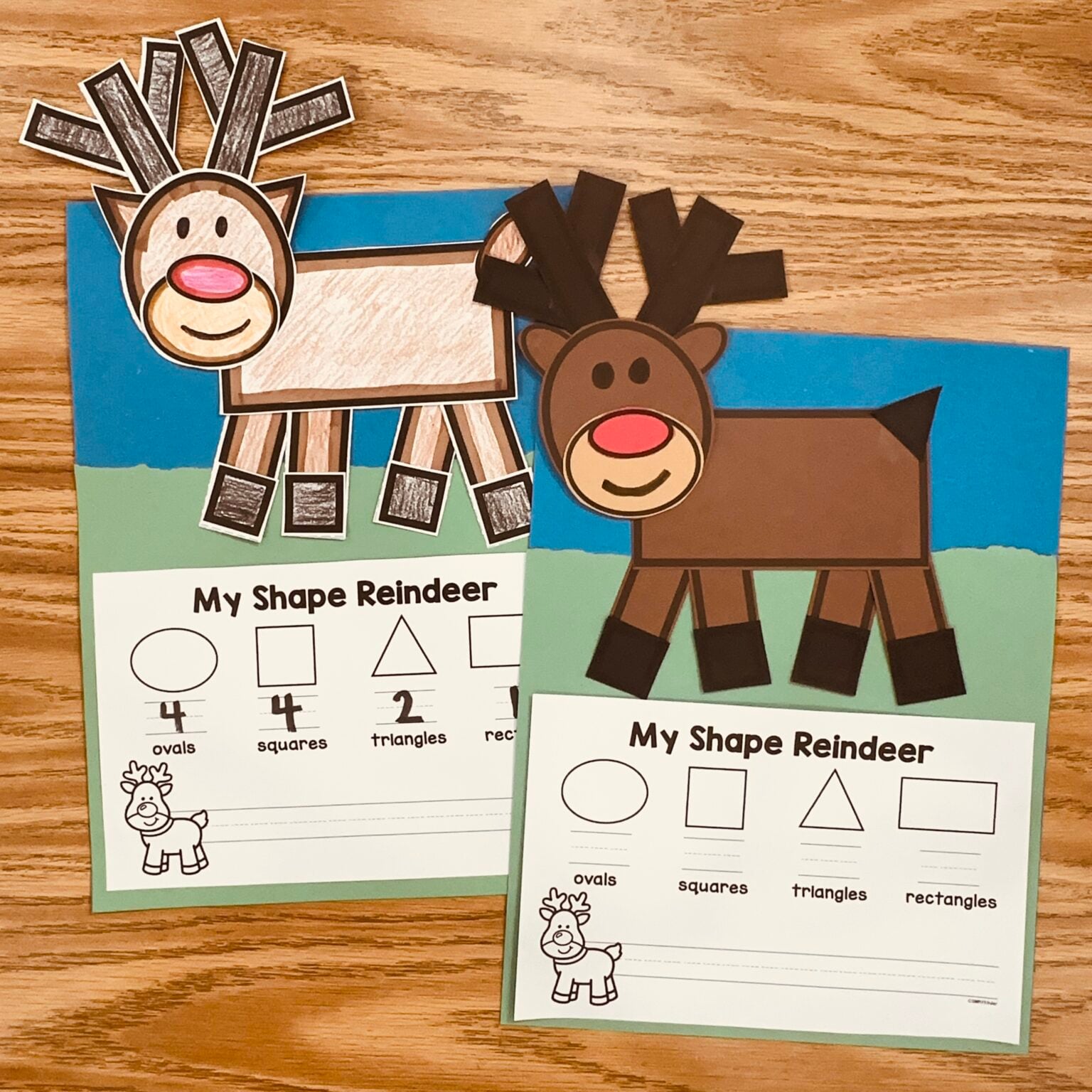 Reindeer Shape Craft Christmas Project - Simply Kinder + Printable ...