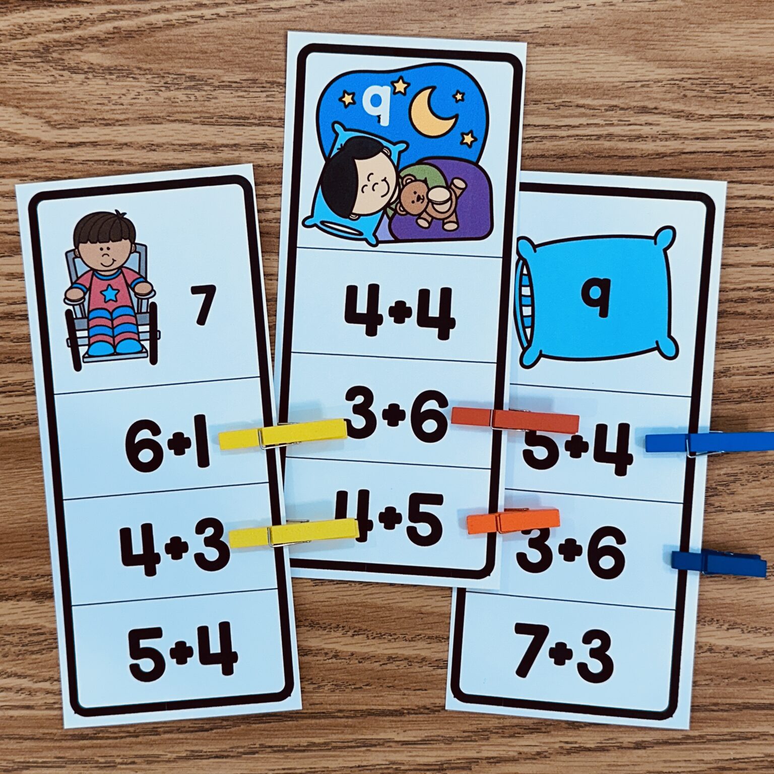 Pajama Day Winter Theme Day Addition Math Center - Simply Kinder ...