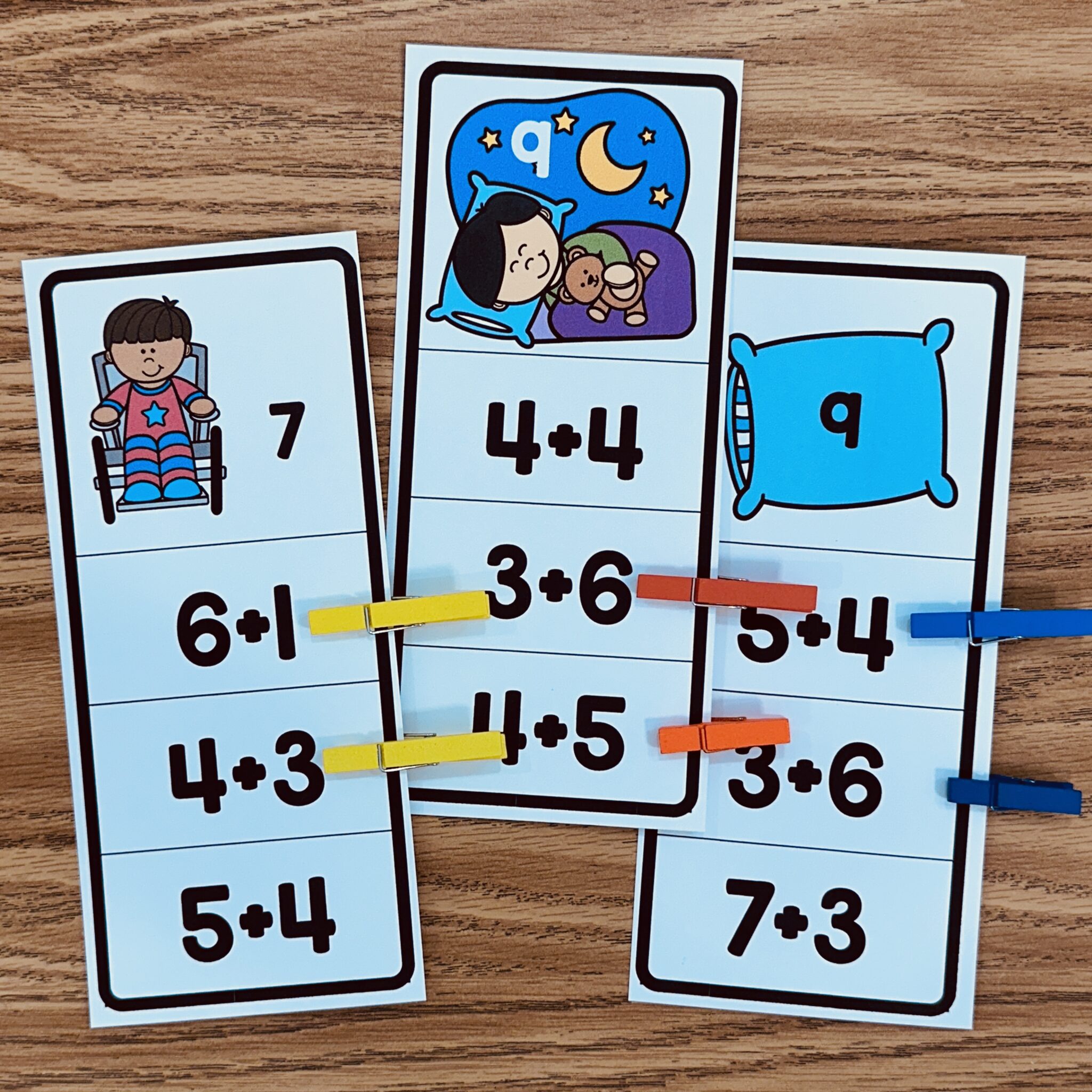 Pajama Day Winter Theme Day Addition Math Center - Simply Kinder ...