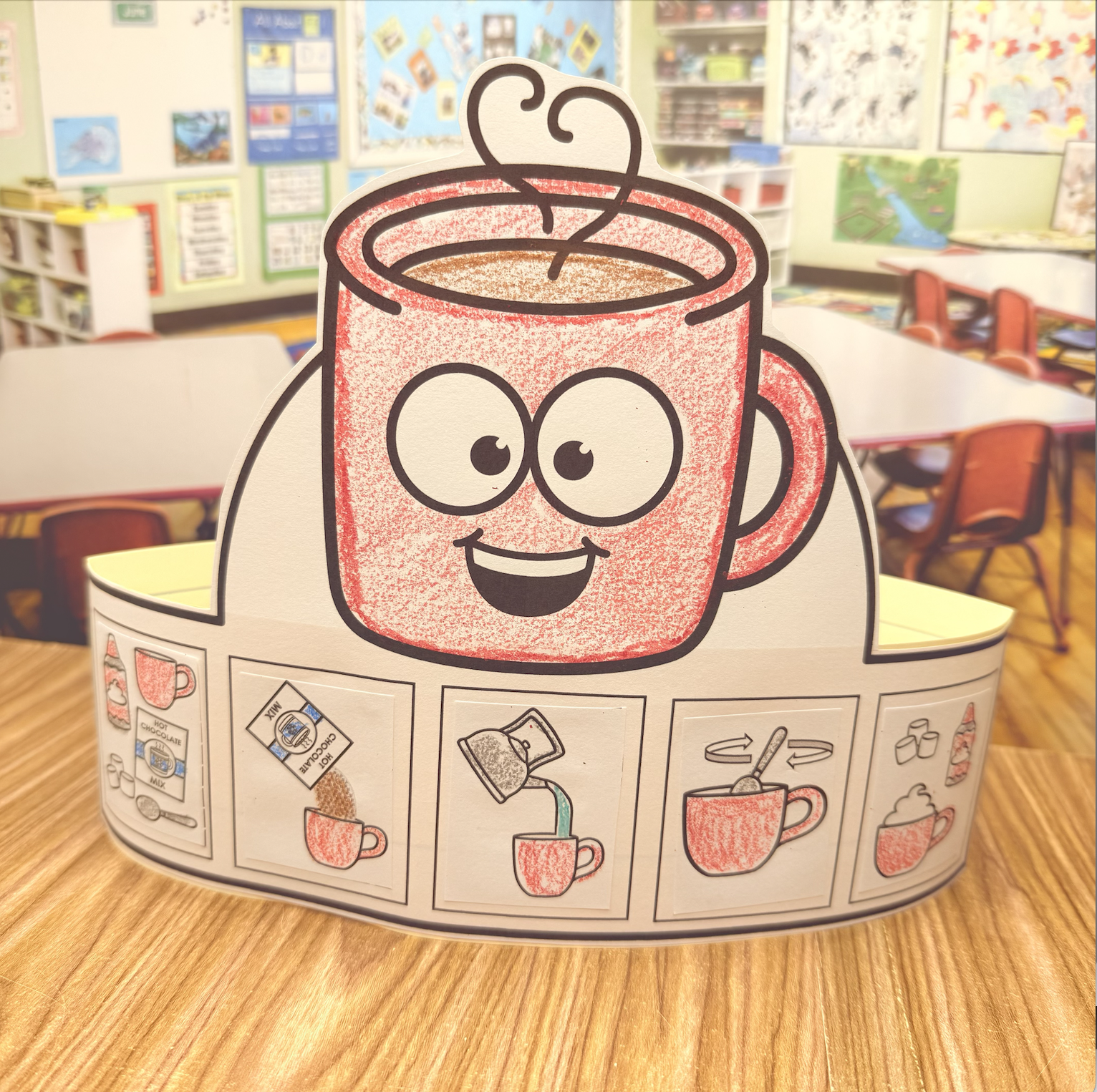 Hot Chocolate Winter Theme Day Sequencing Hat - Simply Kinder ...