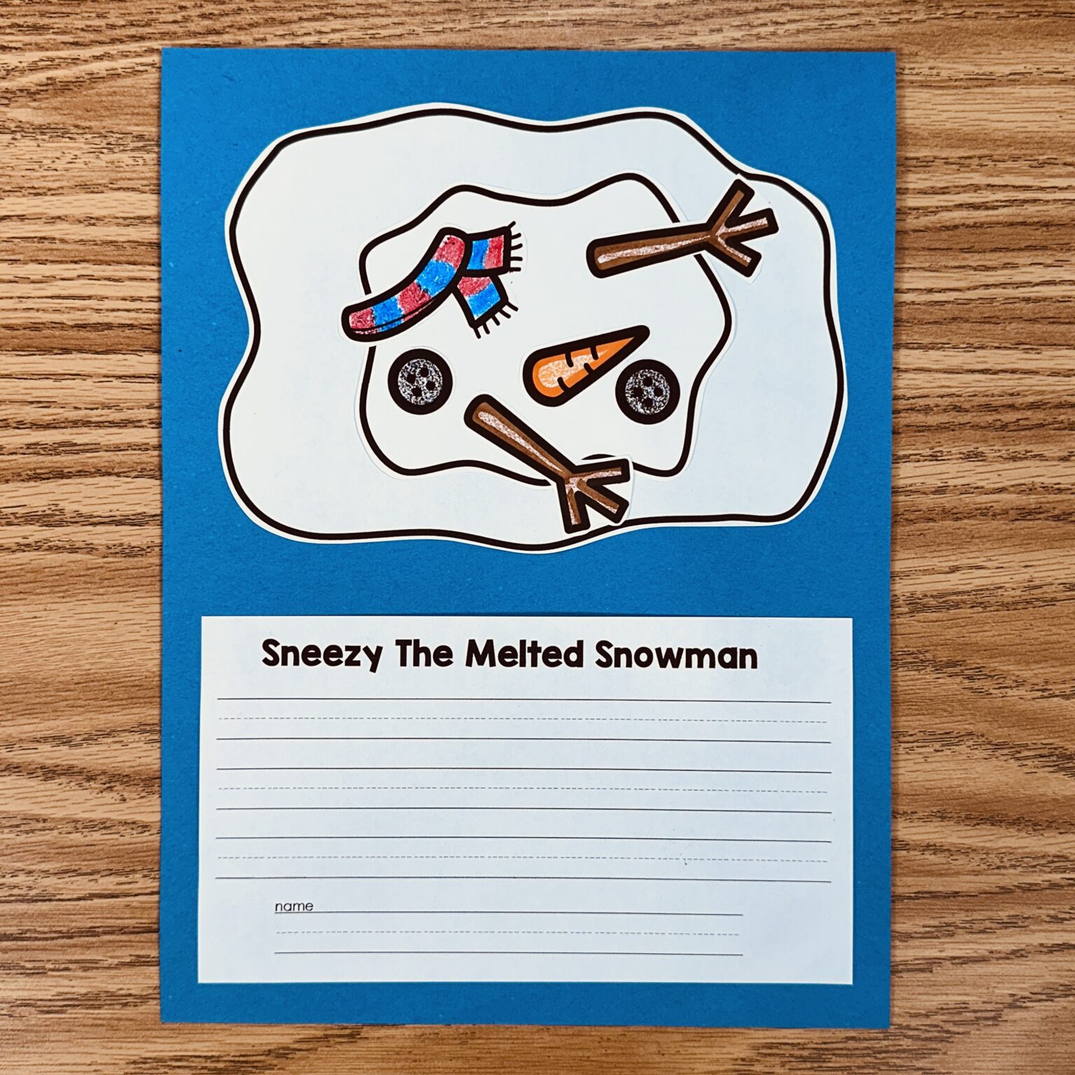 Sneezy The Snowman Story Craft - Simply Kinder + Printable Membership