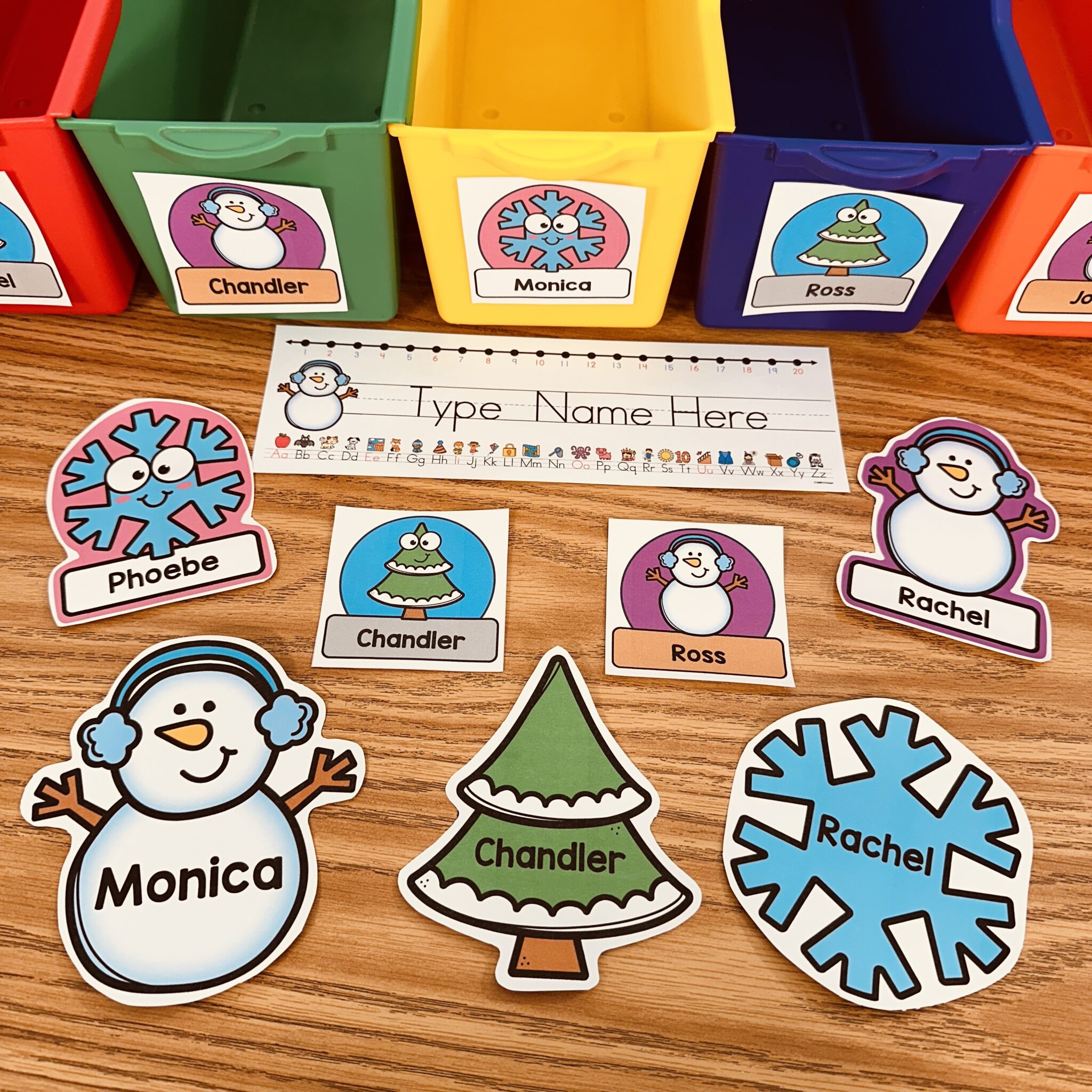 Editable Winter Name Tags and Labels - Simply Kinder + Printable Membership