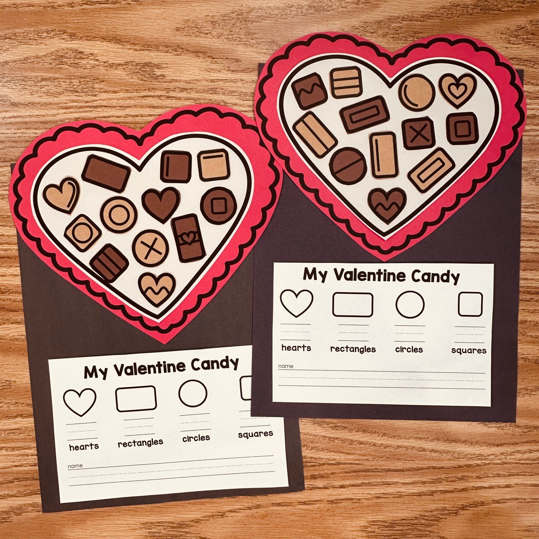 Heart Box Valentine's Day Shape Craft - Simply Kinder + Printable ...