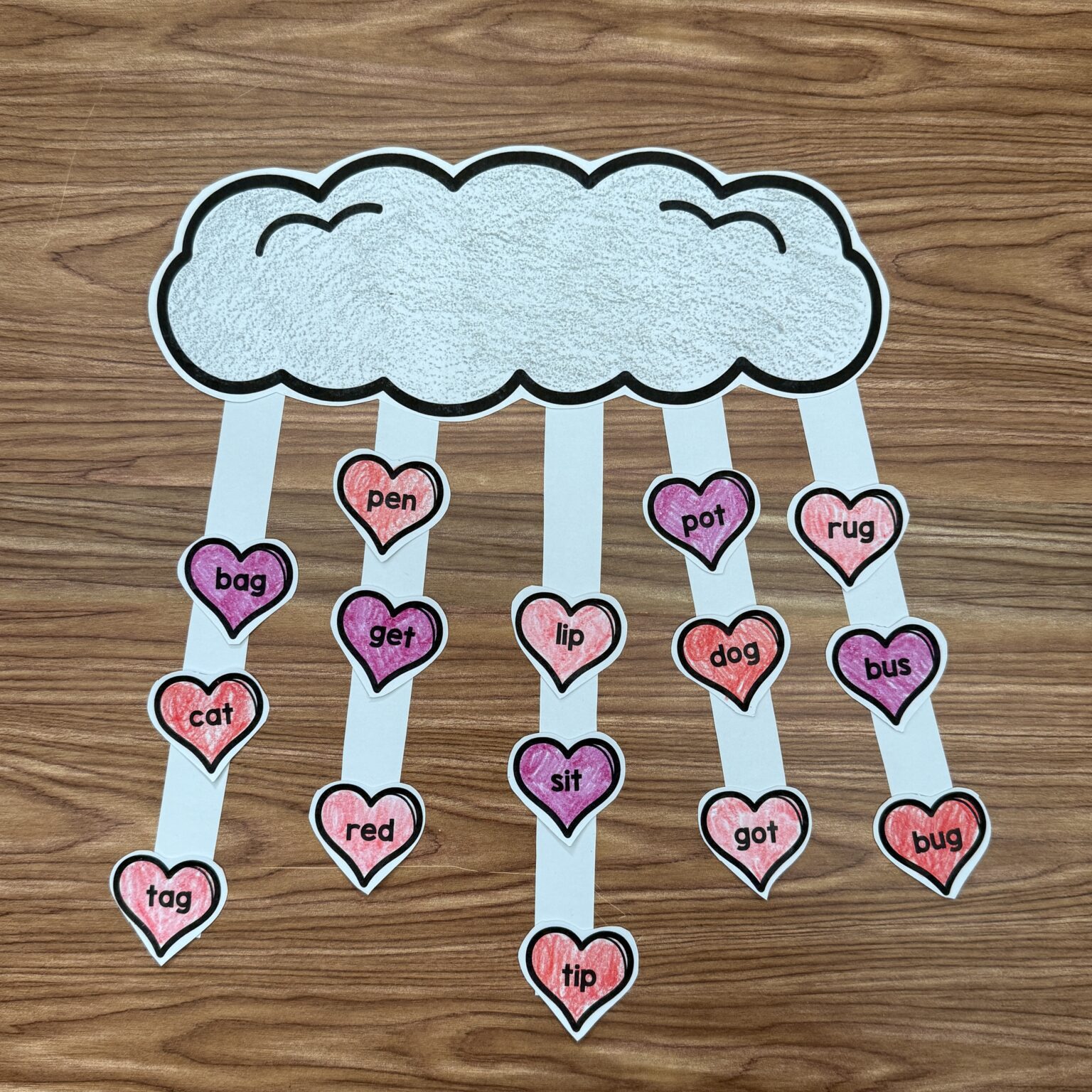 The Day It Rained Hearts Craft - Simply Kinder + Printable Membership