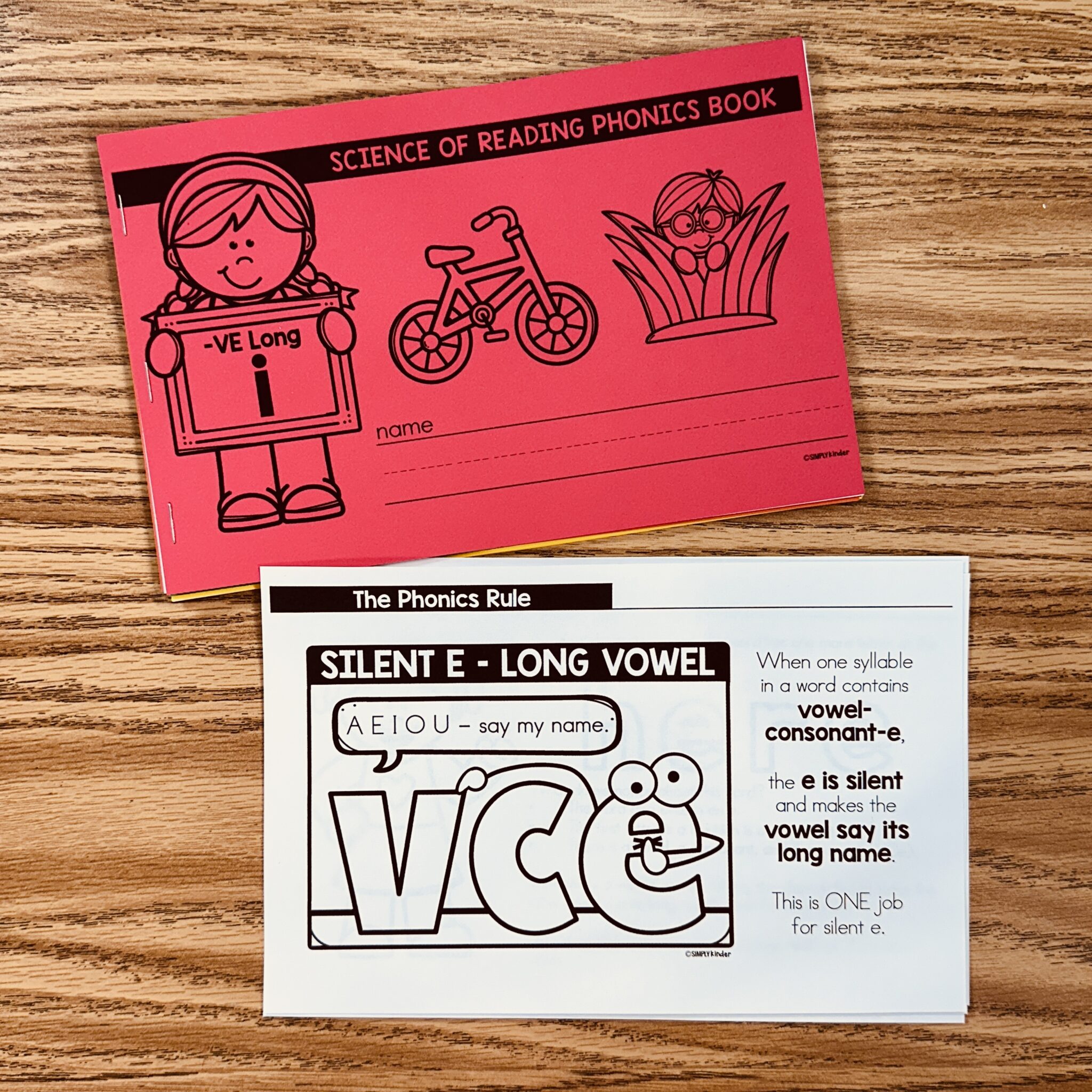 CVCe Long I Decoding Book - Simply Kinder + Printable Membership