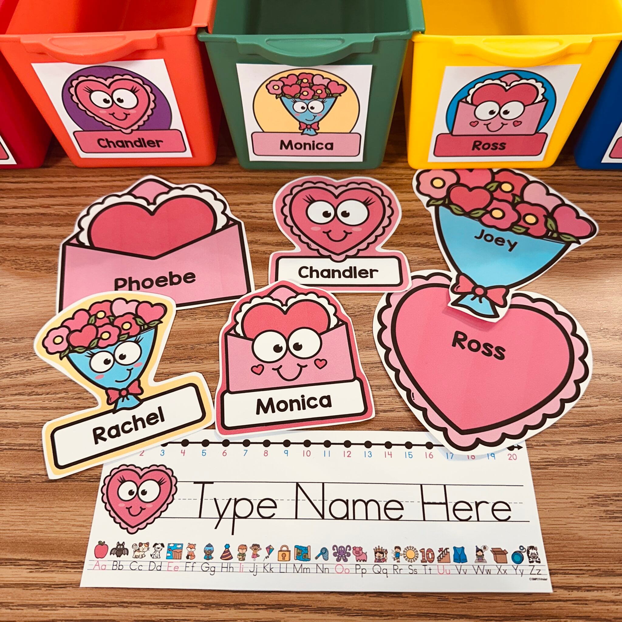 Editable Valentine Name Tags and Labels - Simply Kinder + Printable ...