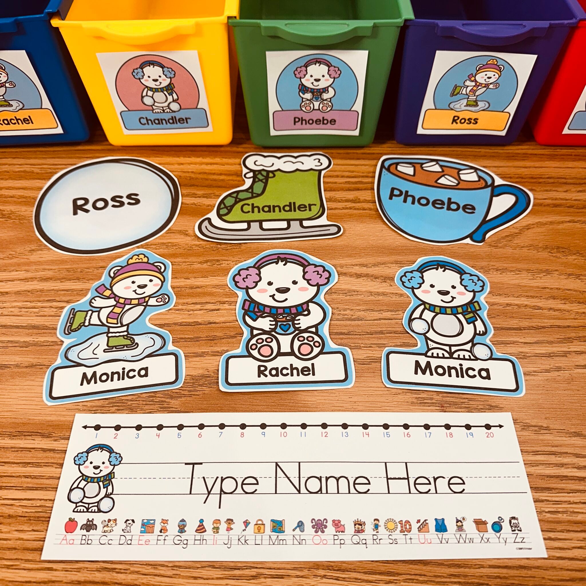Editable Polar Bear Winter Name Tags and Labels - Simply Kinder ...