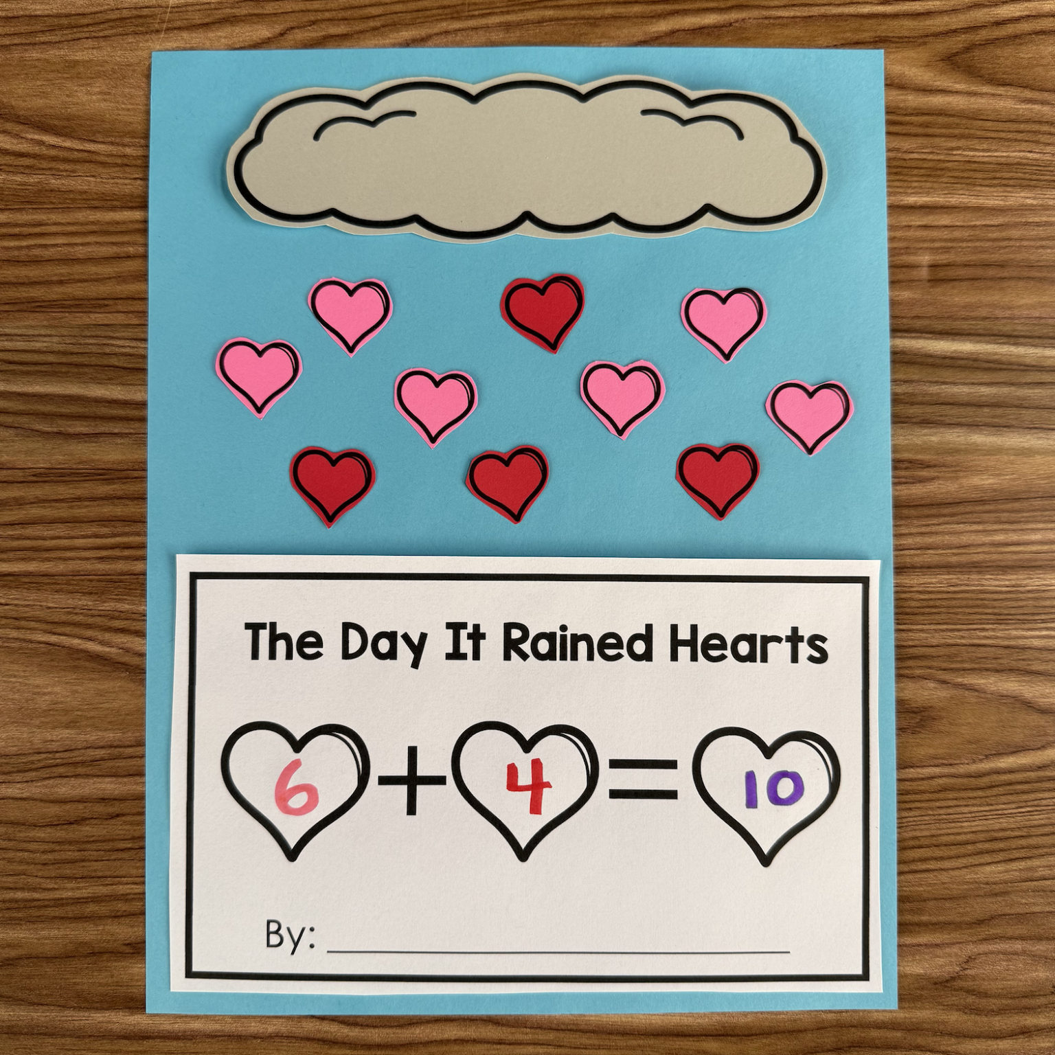 The Day It Rained Hearts Addition Craft - Simply Kinder + Printable ...