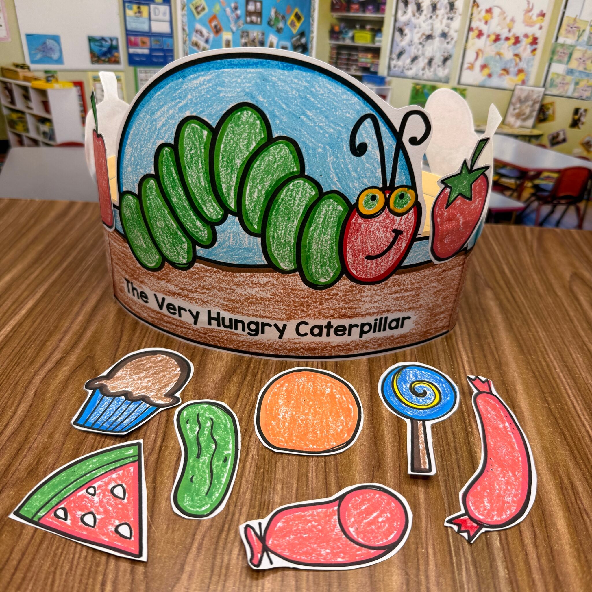 The Hungry Caterpillar Craft Hat - Simply Kinder + Printable Membership
