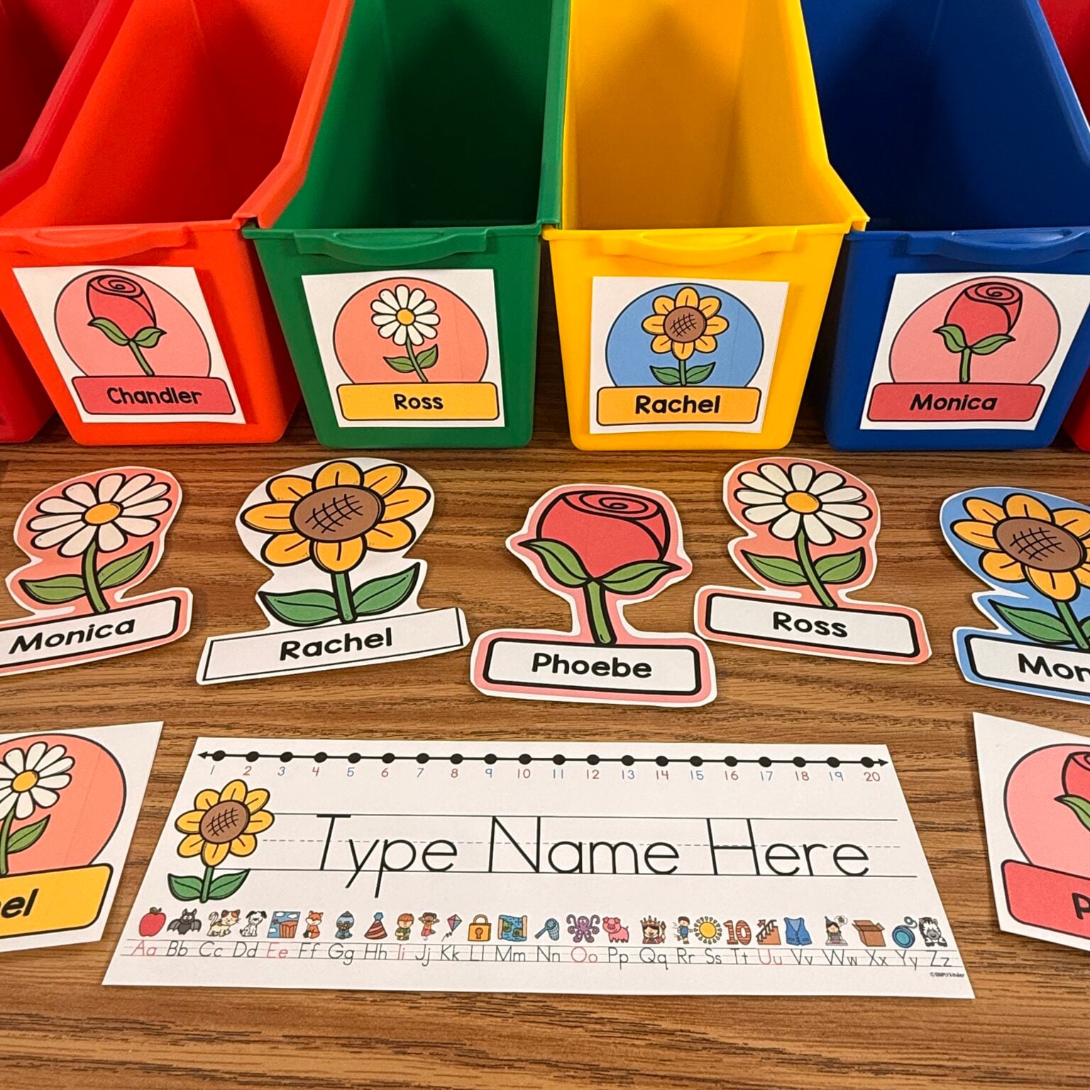 Editable Flower Name Tags and Labels - Simply Kinder Plus