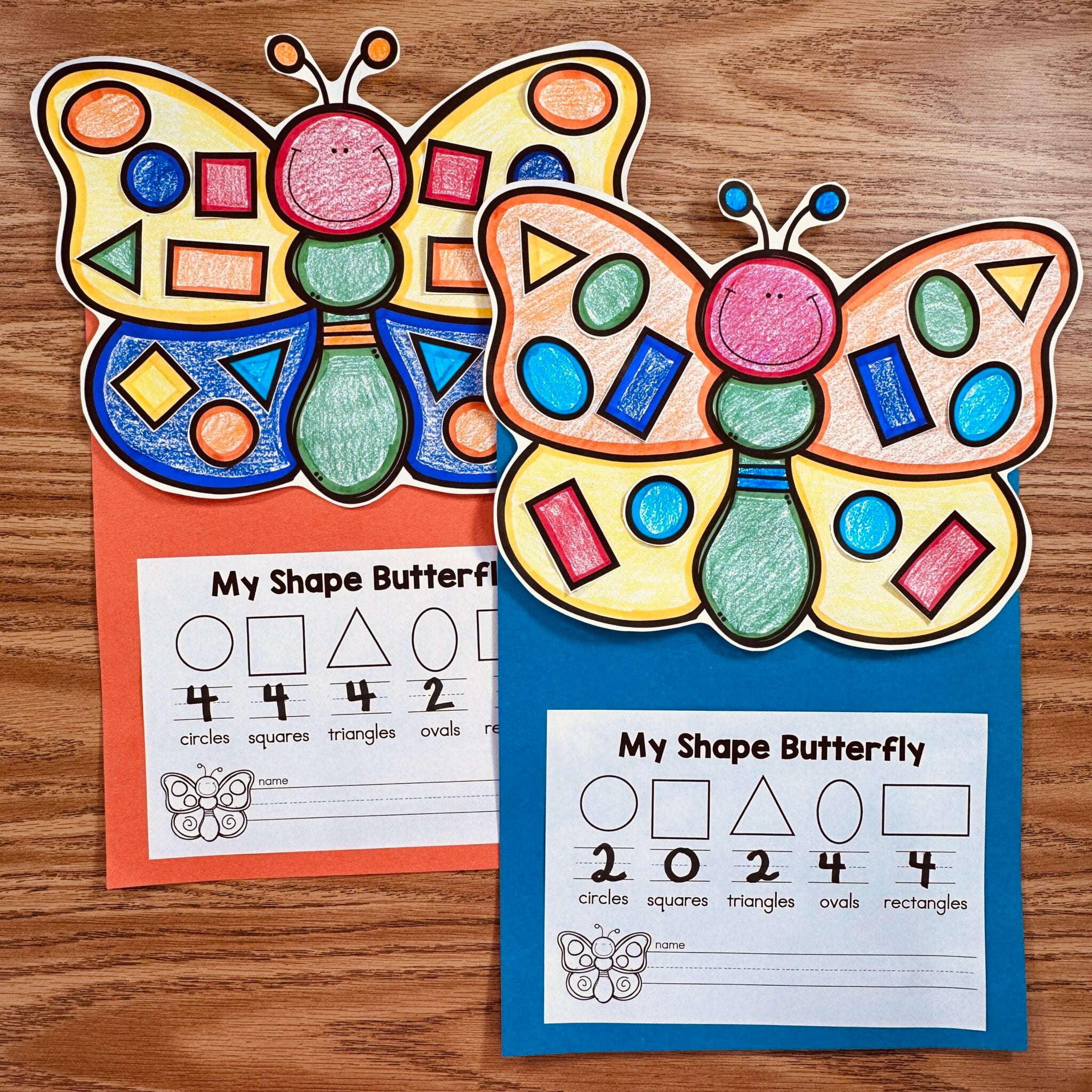 Shape Butterfly Spring Craft - Simply Kinder + Printable Membership