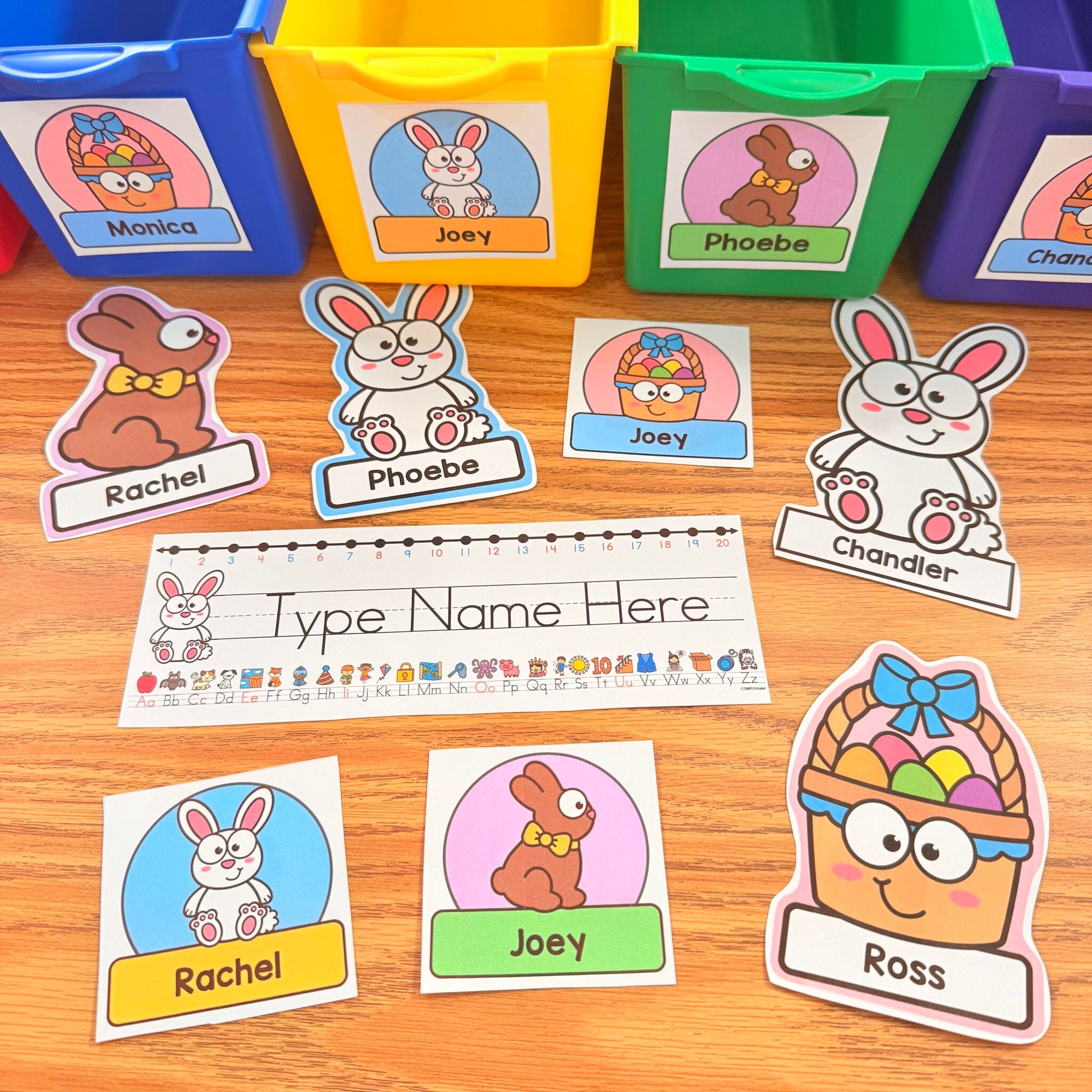 Editable Easter Name Tags and Labels - Simply Kinder + Printable Membership