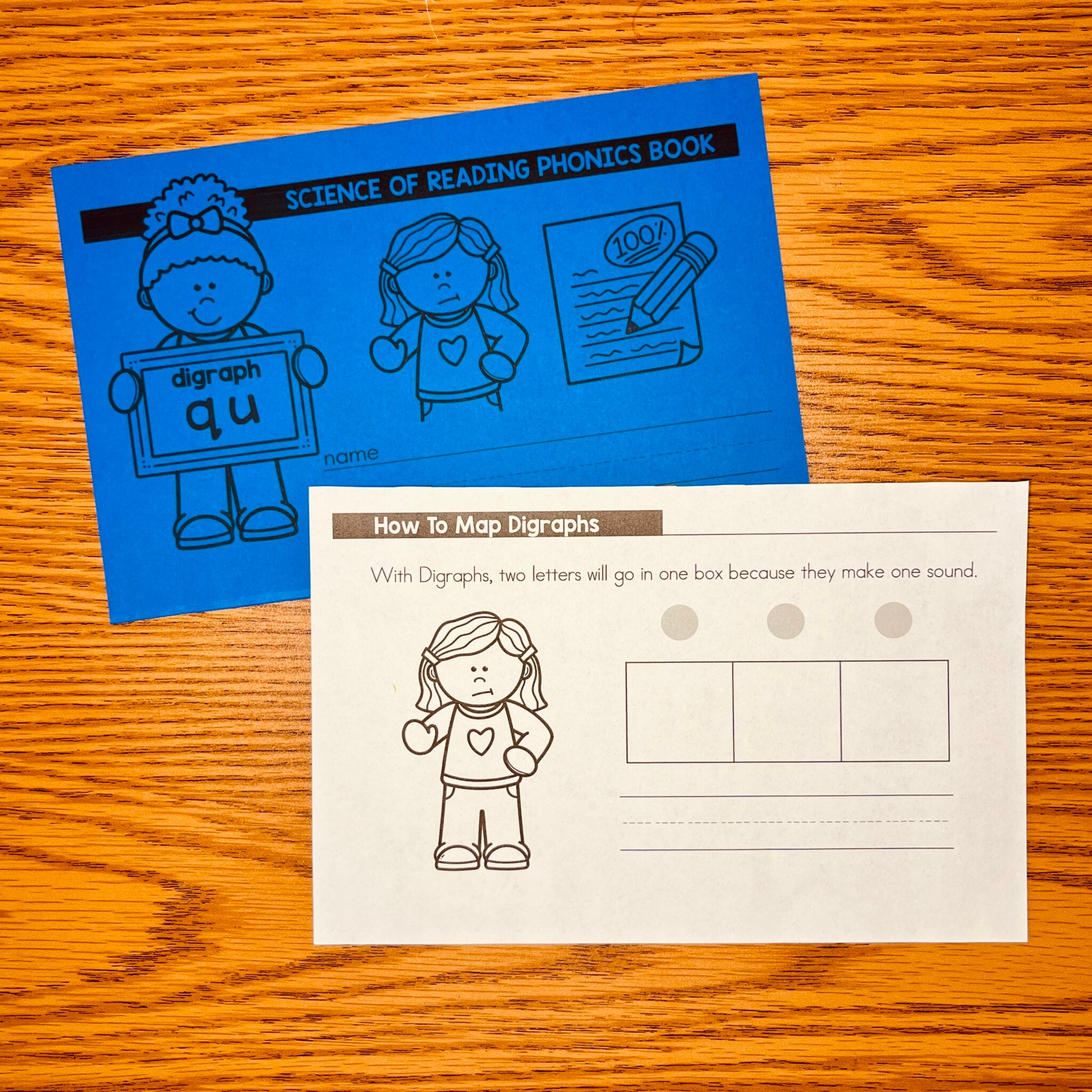 Digraphs QU Decoding Book - Simply Kinder + Printable Membership