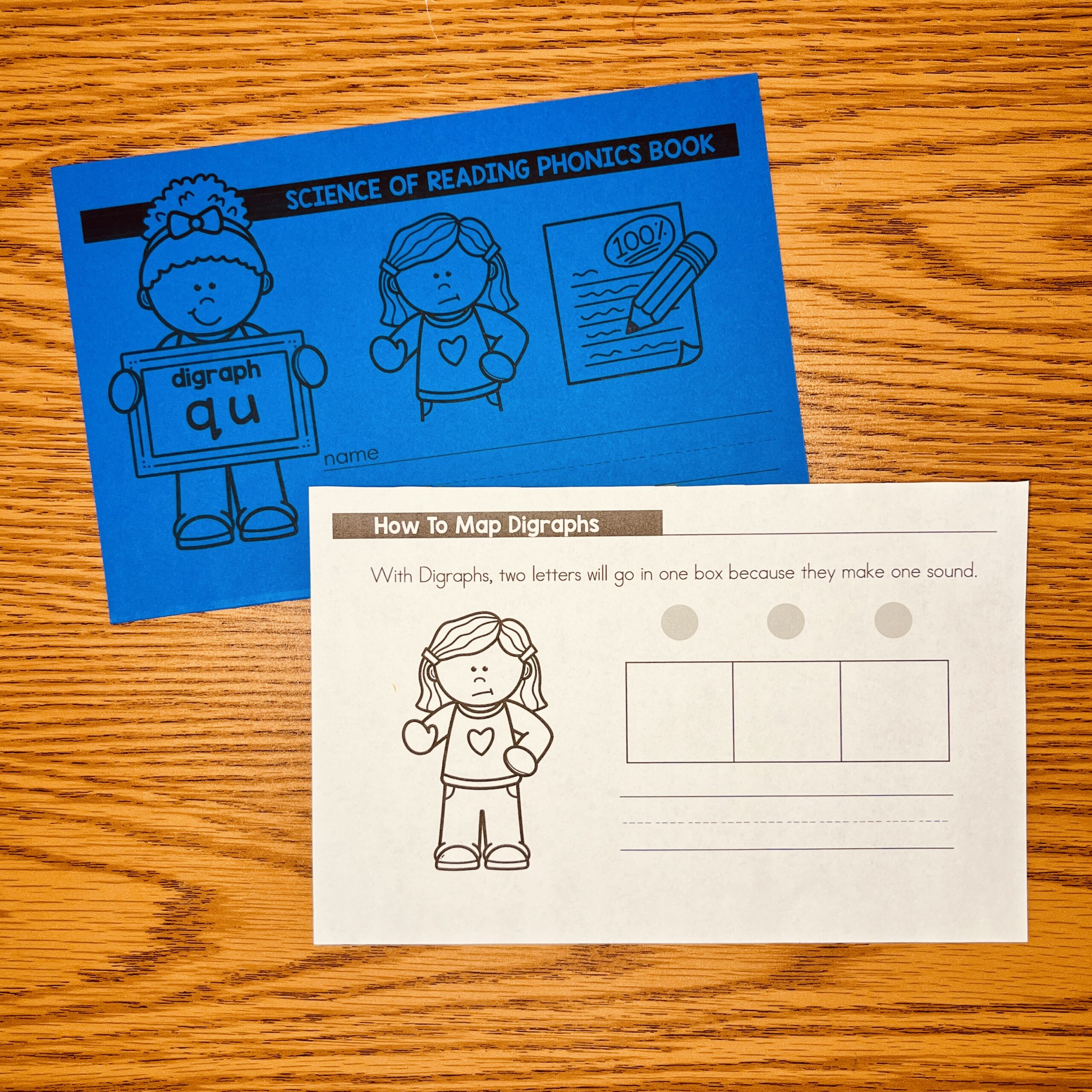 Digraphs QU Decoding Book - Simply Kinder + Printable Membership