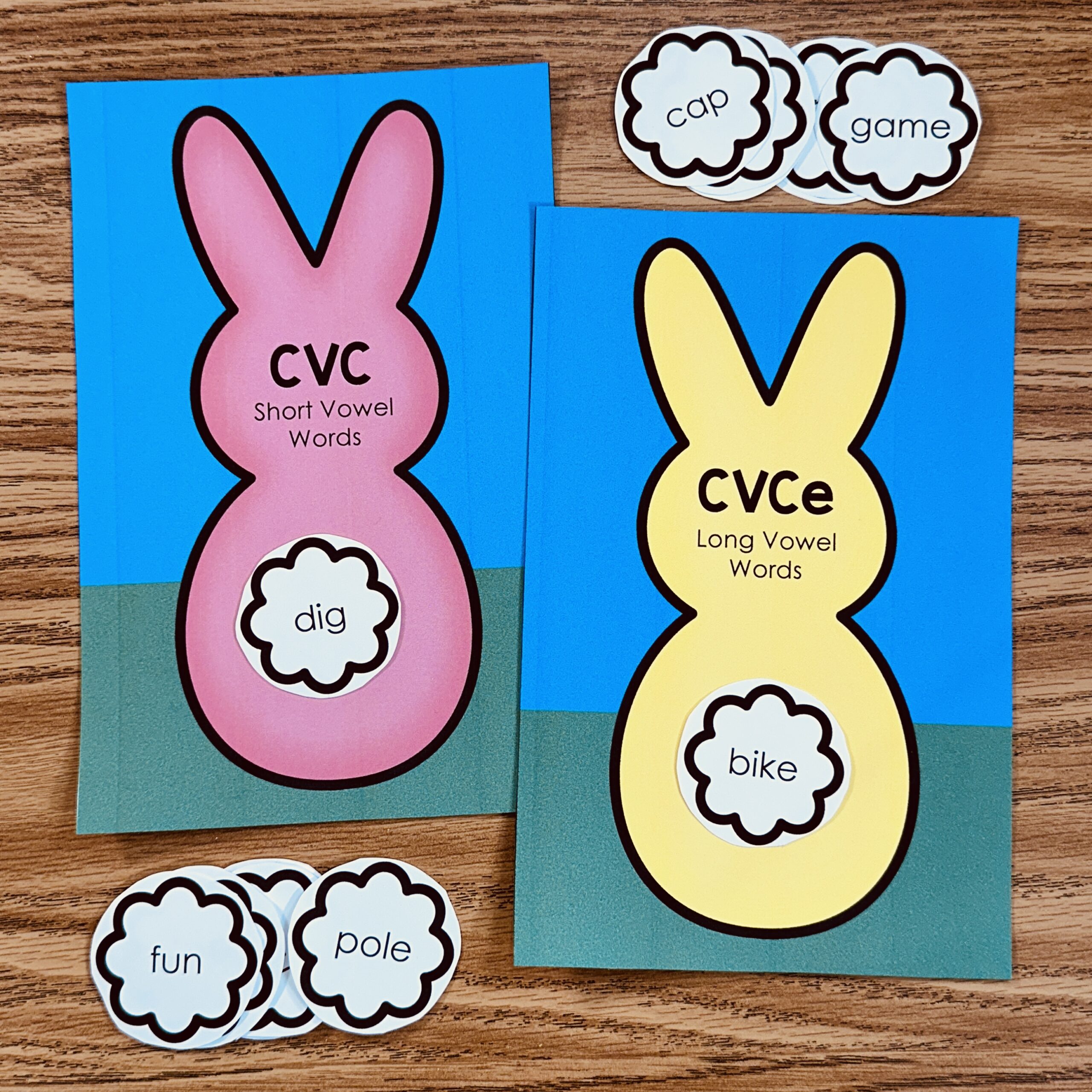Adopt A Marshmallow Word Sorting Easter Center - Simply Kinder ...