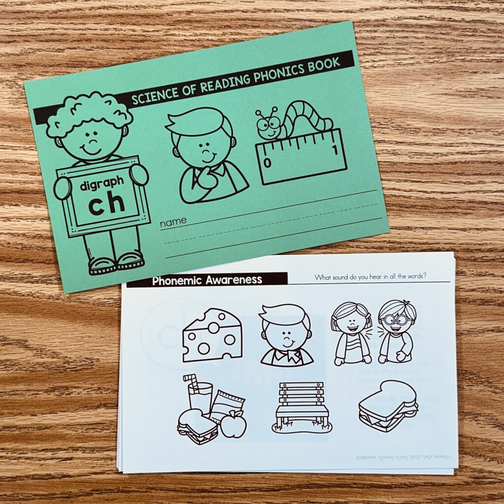 Digraphs CH Decoding Book - Simply Kinder + Printable Membership