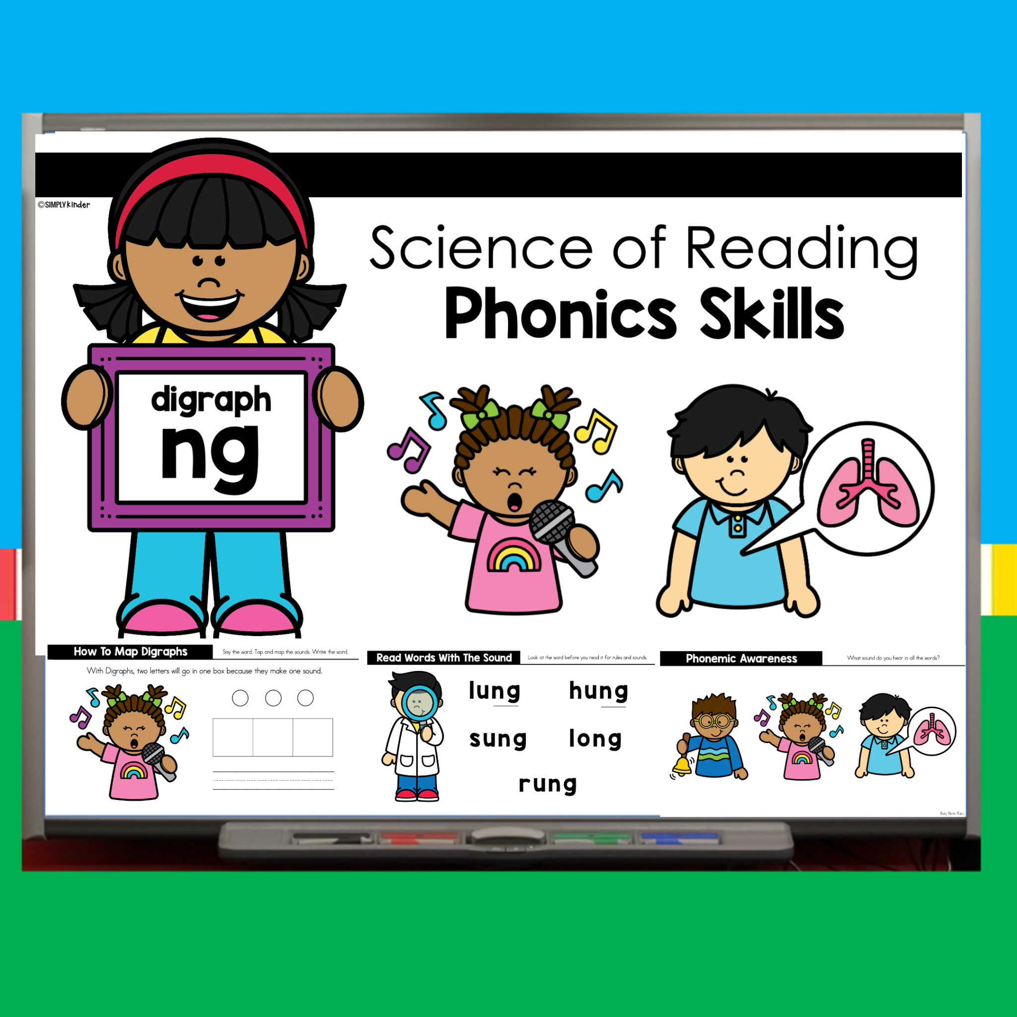 Digraphs NG Decoding Teaching Slides - Simply Kinder + Printable Membership