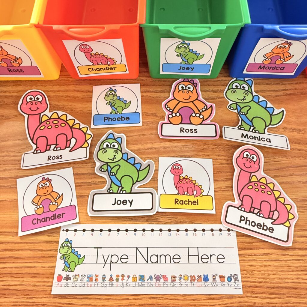 Editable Dinosaur Name Tags and Labels - Simply Kinder + Printable ...