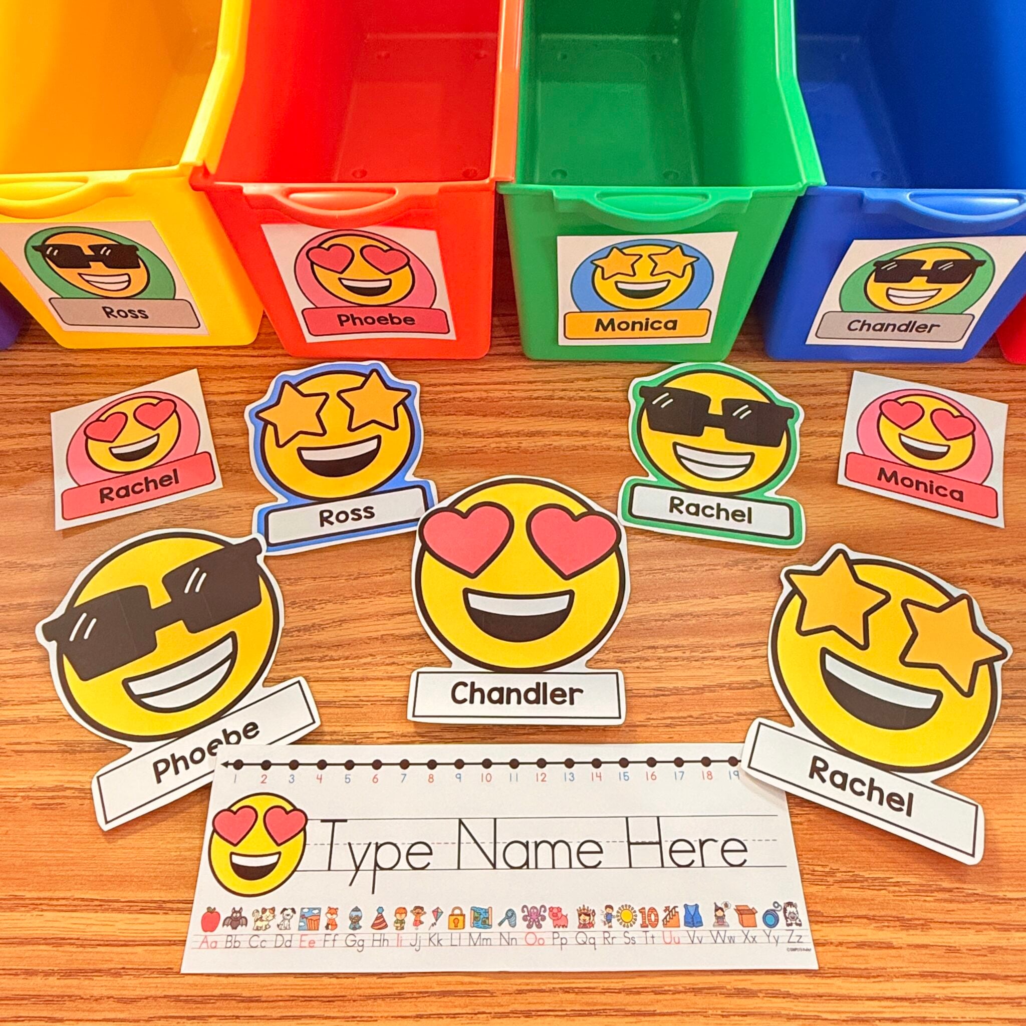Editable Emoji Name Tags and Labels - Simply Kinder + Printable Membership