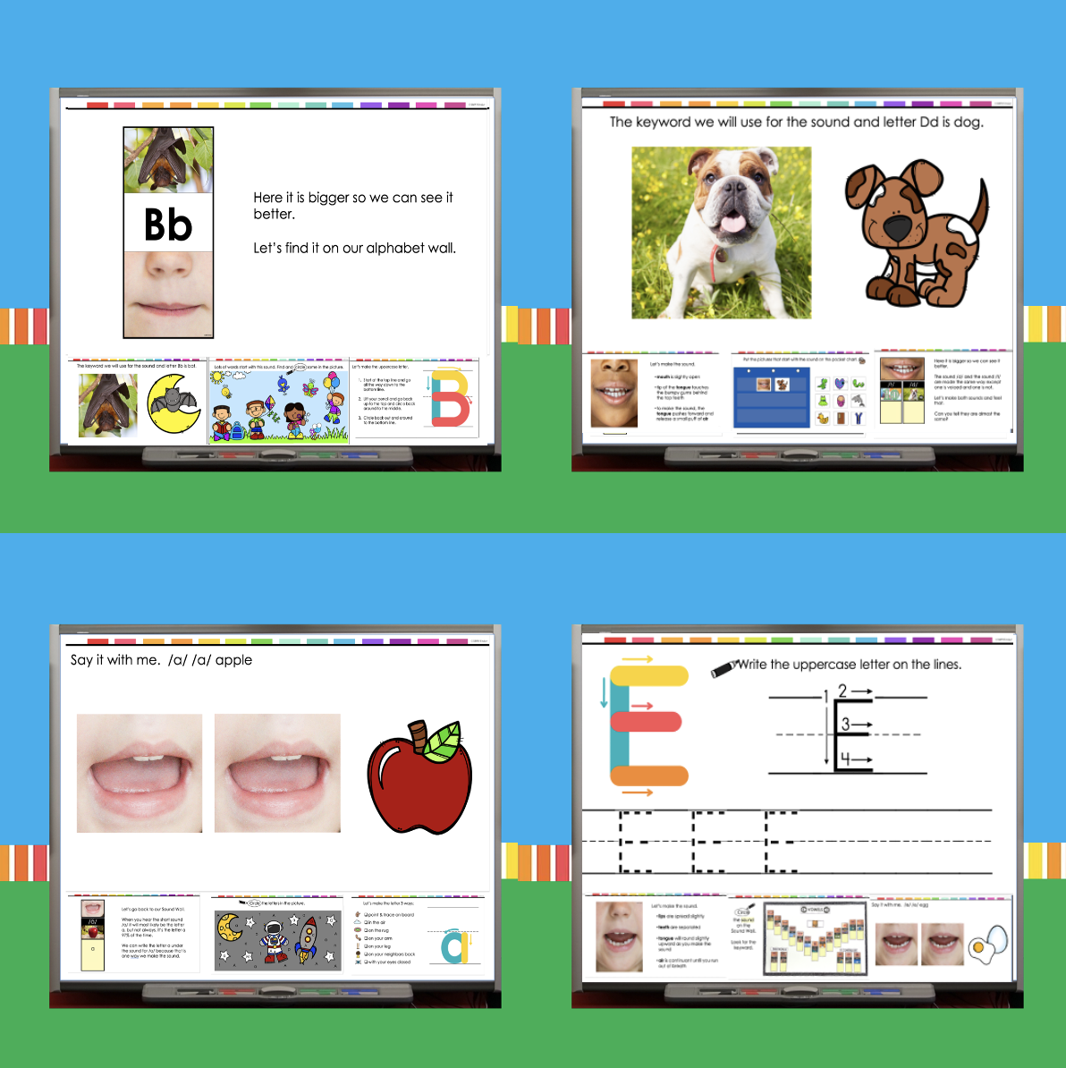 Alphabet and Sound Slides for PowerPoint and Google - Simply Kinder ...