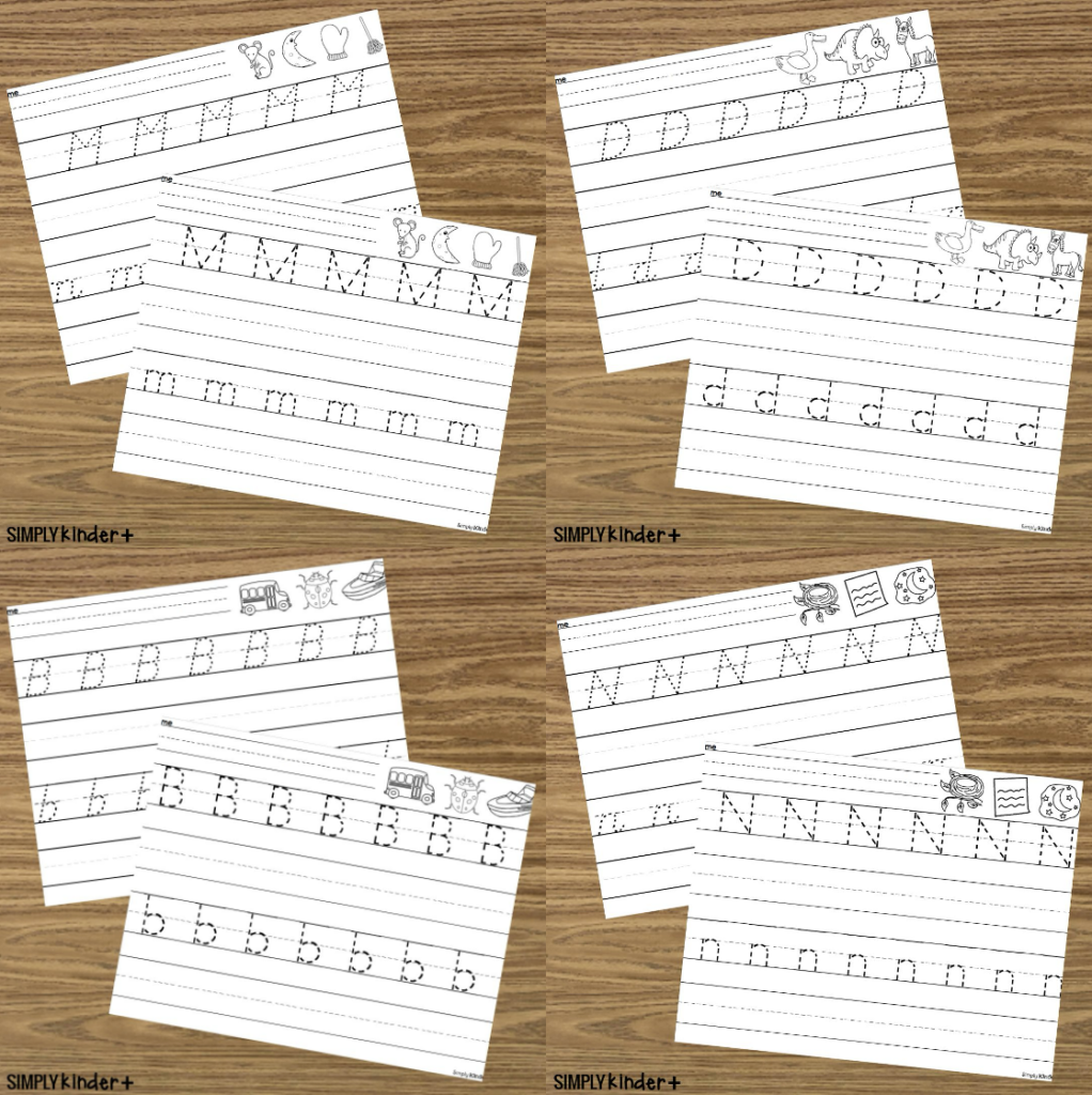 Write the Letter Small Pictures Page Printables A-Z - Simply Kinder ...