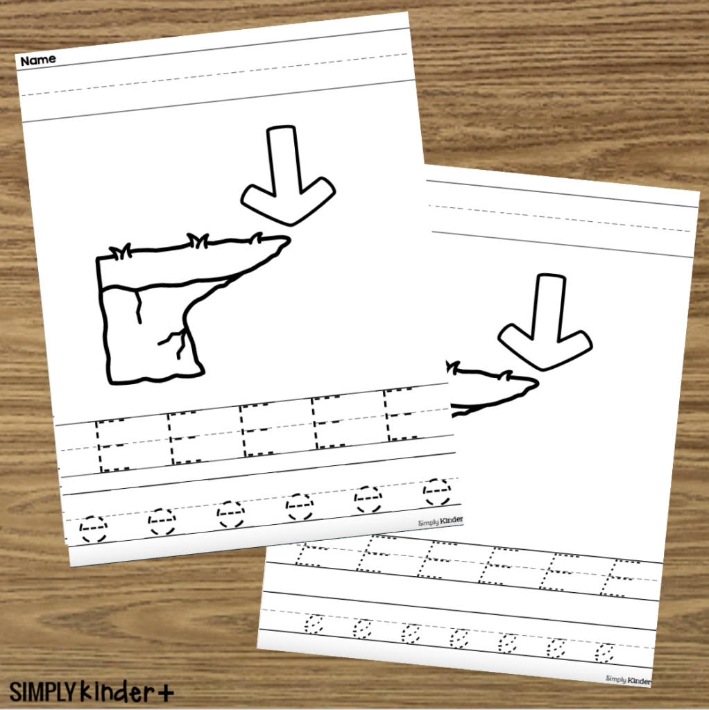 Letter E Write the Letter Picture Page - Simply Kinder + Printable ...