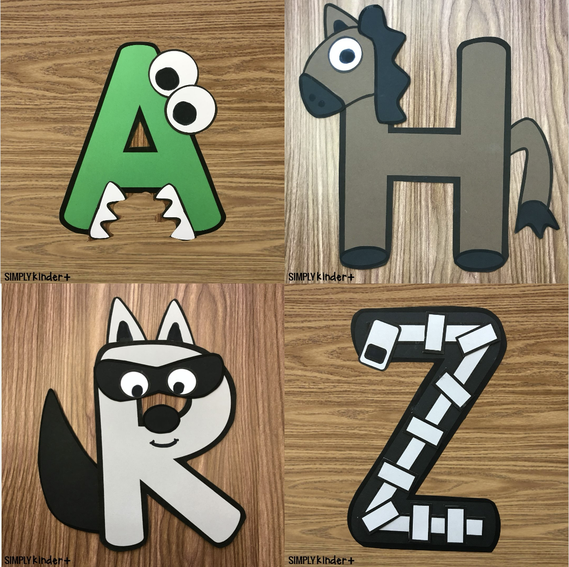 Uppercase Alphabet Crafts Letters A-Z - Simply Kinder + Printable ...